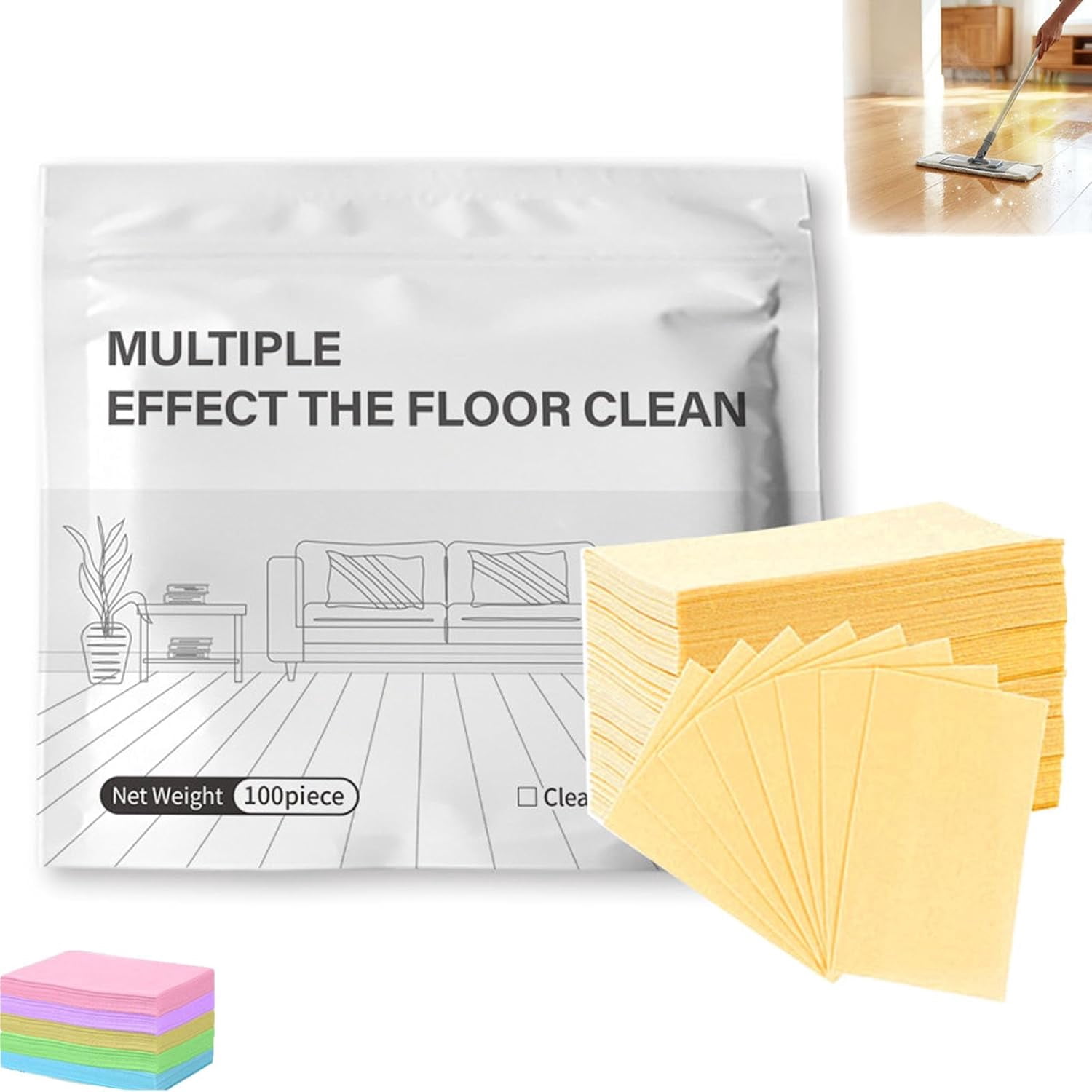 100 Piece Floor Cleaning Tablets Multi-surface Cleaner, High Efficiency ...