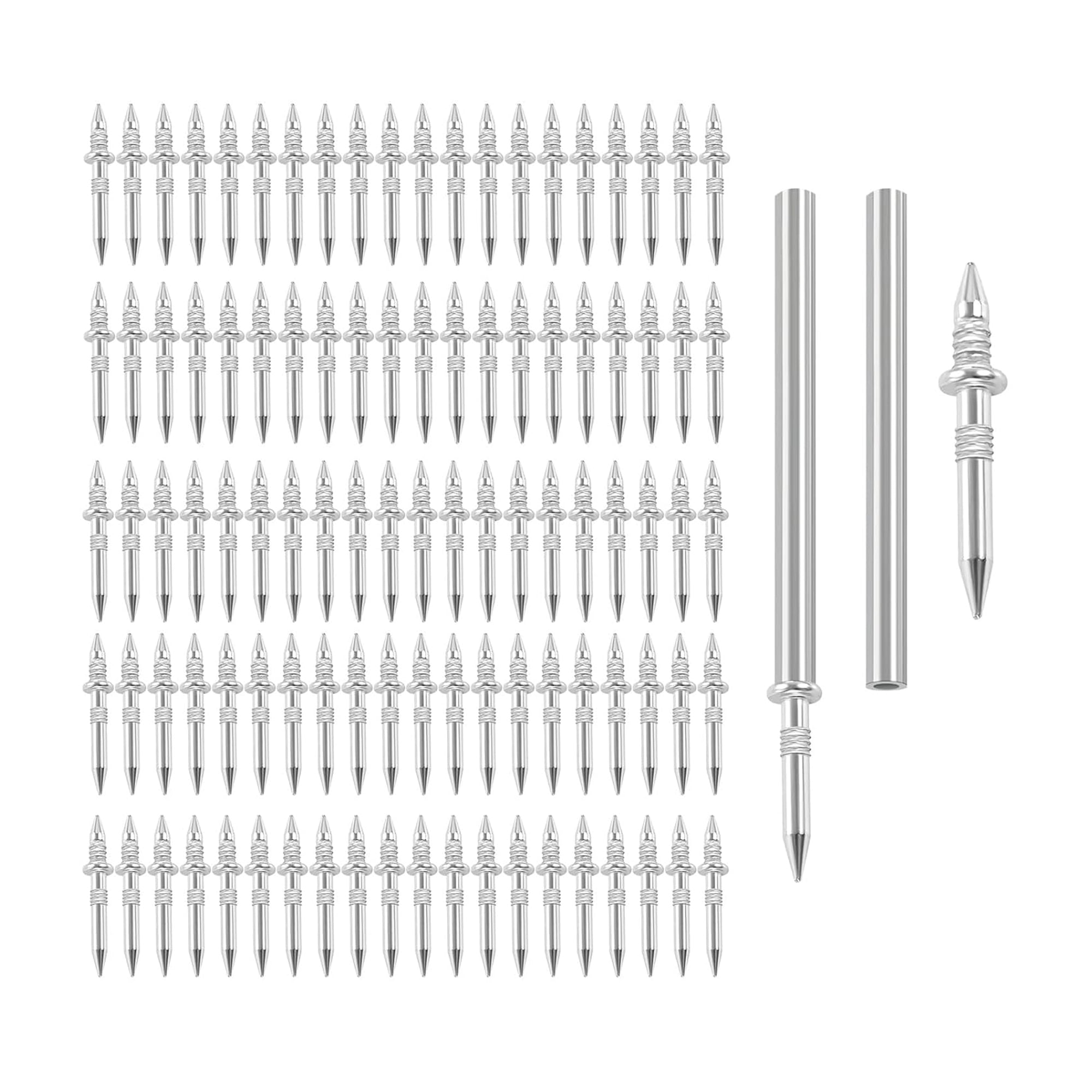 100-Piece Hidden Dual-Head Trim Nail Kit – Concealed Pins with ...