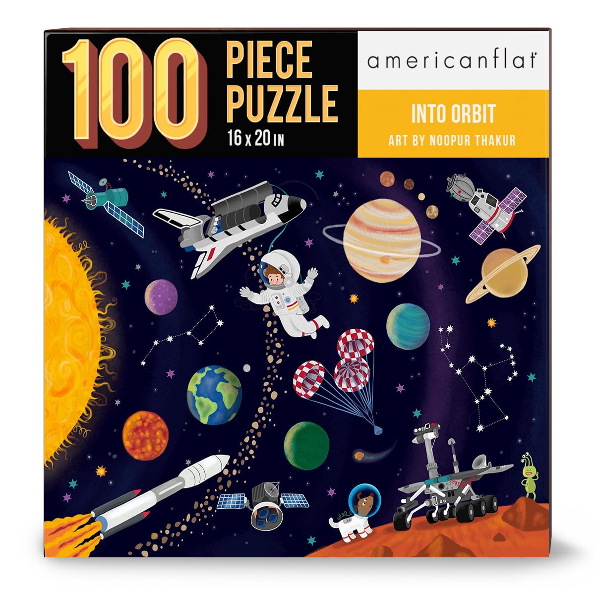 100 Piece Jigsaw Puzzle, 16x20 Inches, Into Orbit, Artwork by Noopur ...