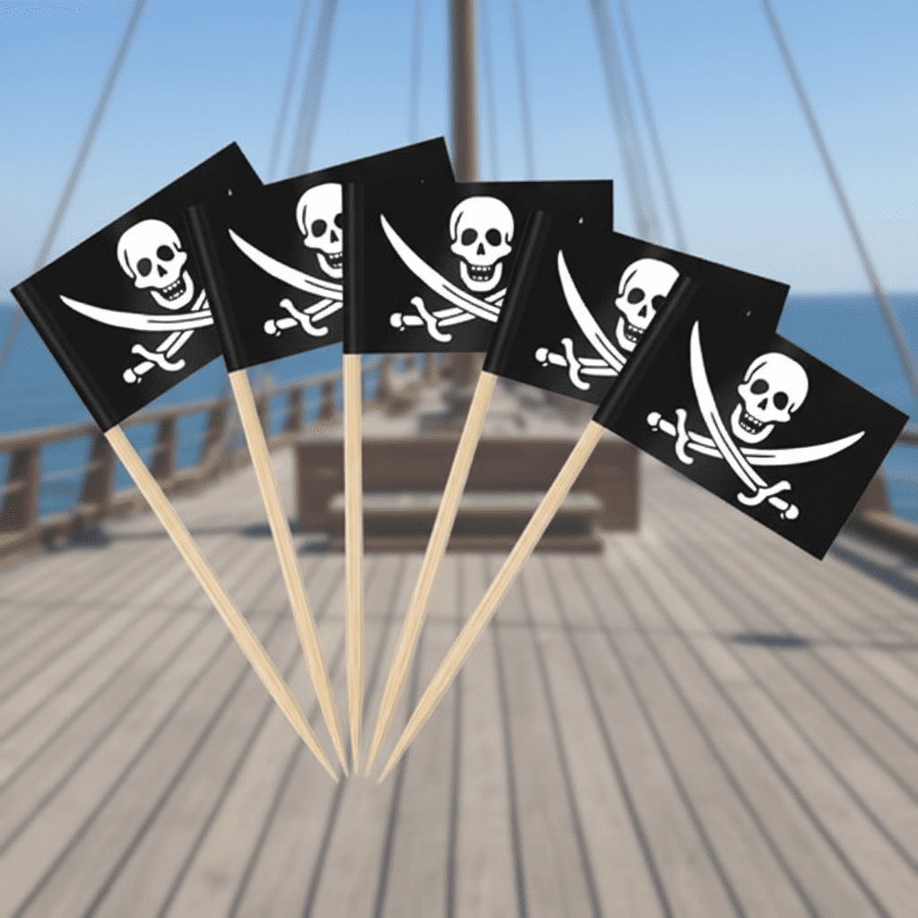 100-Piece Pirate Sword Toothpicks for Cupcakes and Cakes, Miniature ...