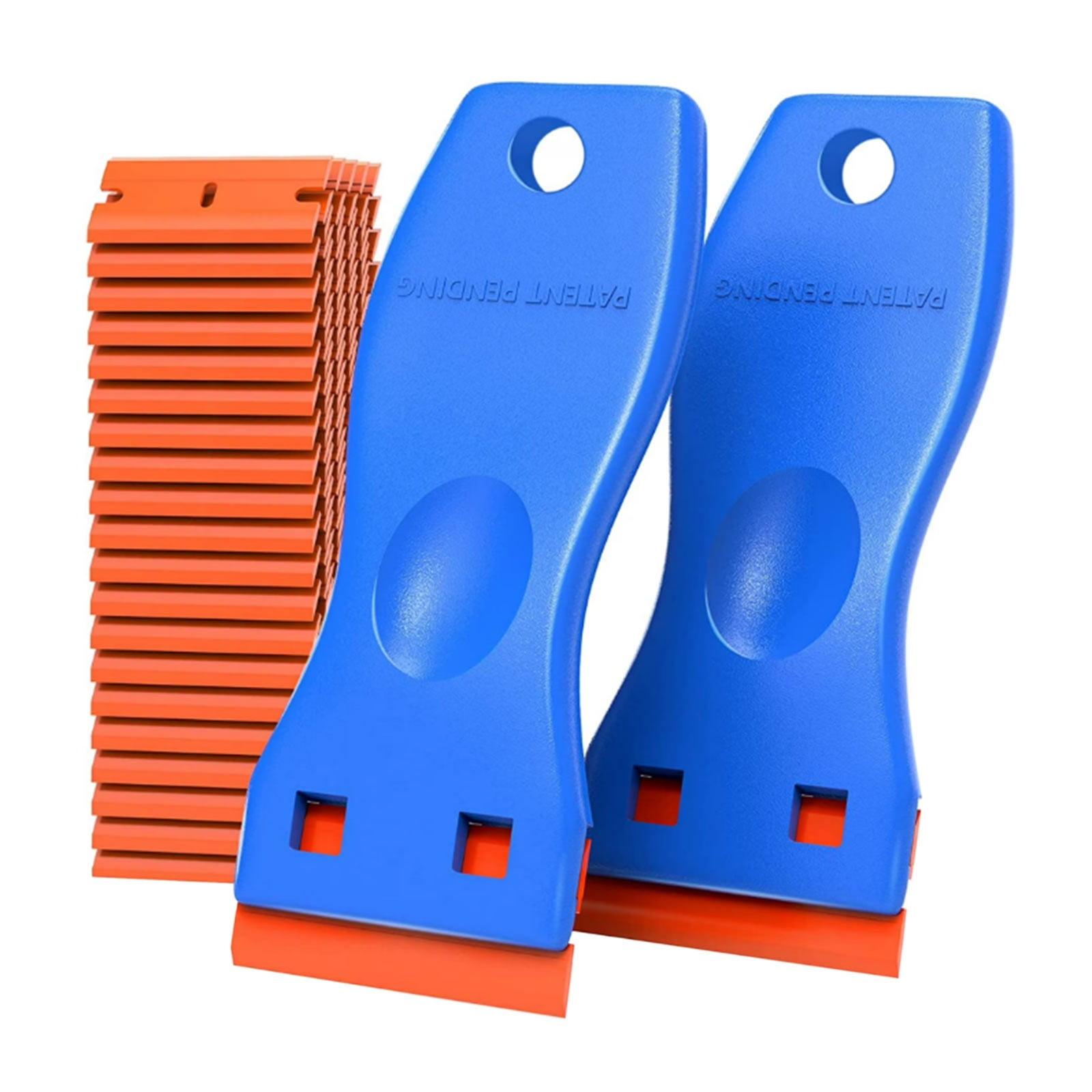 100 Piece Plastic No Scratch Scraper Kit for Wall Paint Window Glass ...