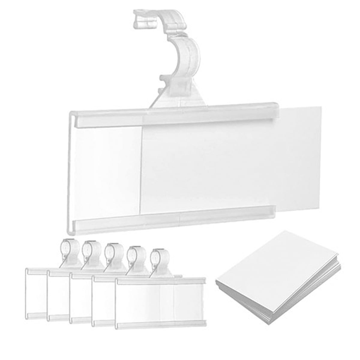 100 Piece Plastic Shelf Label Holder With Locking Reusable Price Tag ...