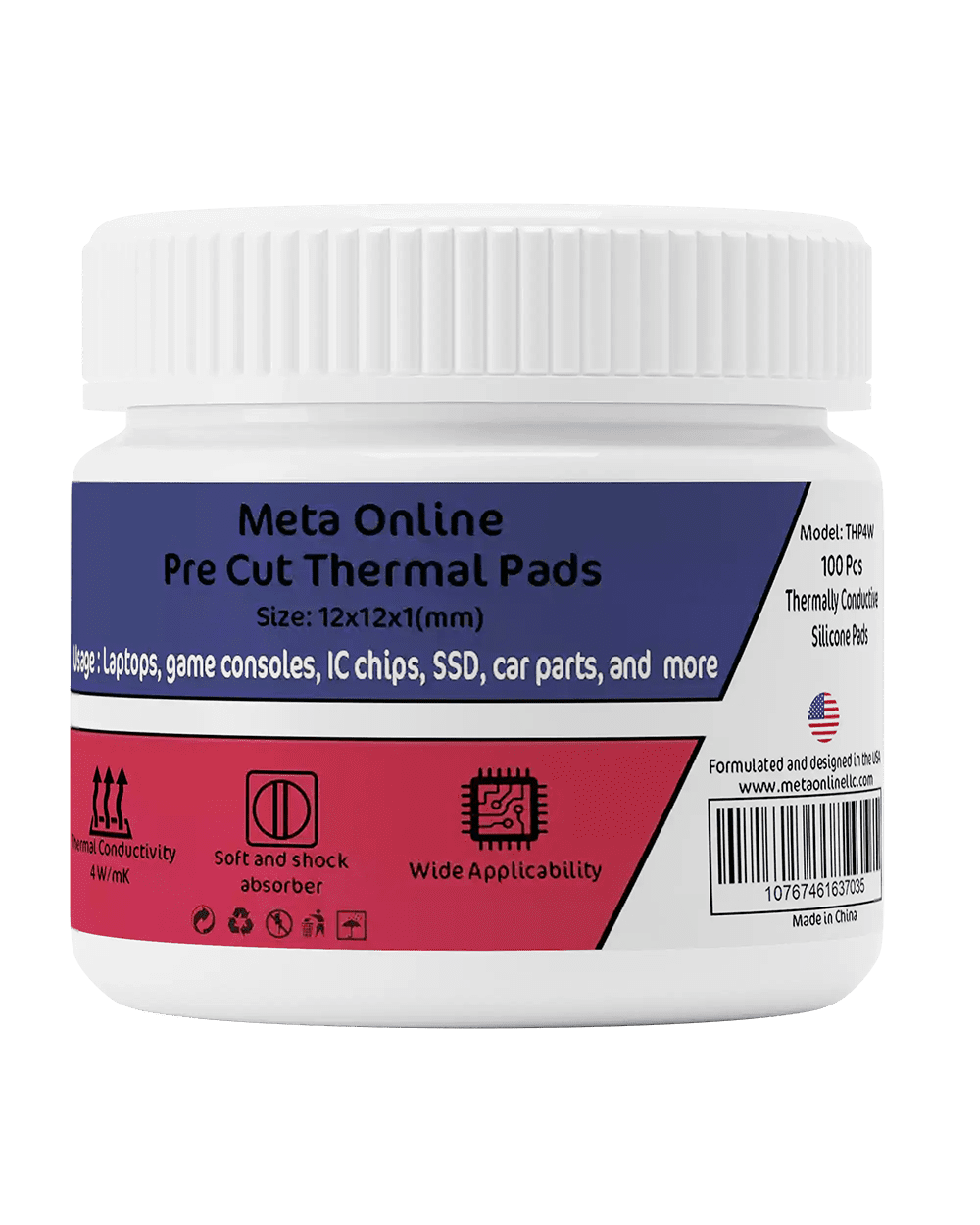 100 Piece Pre Cut Thermal Pads 12x12x1mm Ready to Apply - Great for PS5 ...