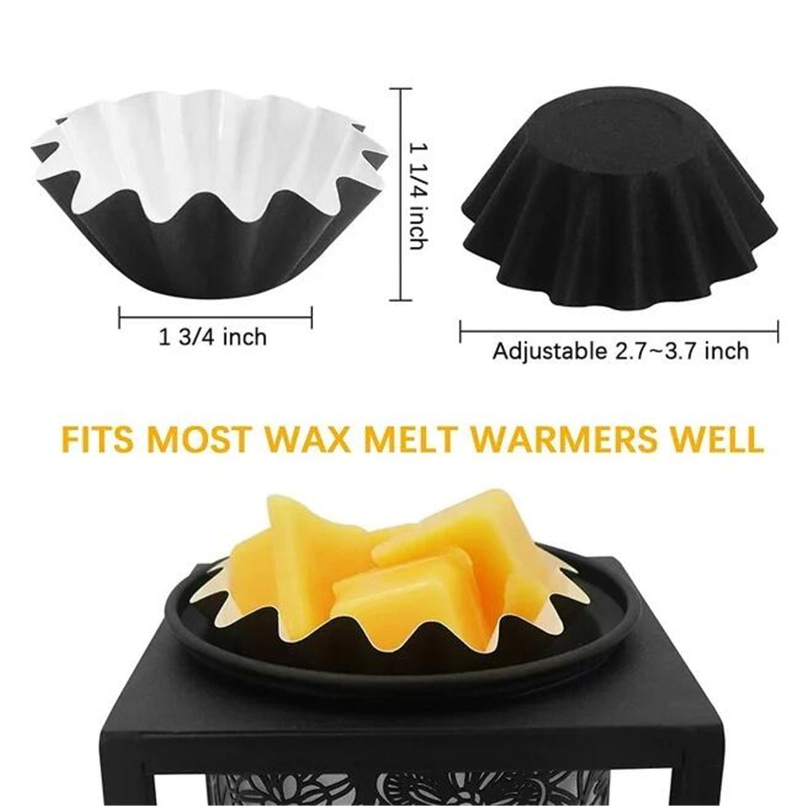 100-Piece Reusable Wax Melt Liners, Leakproof Paper Trays for Electric Candle Warmers, Easy ...