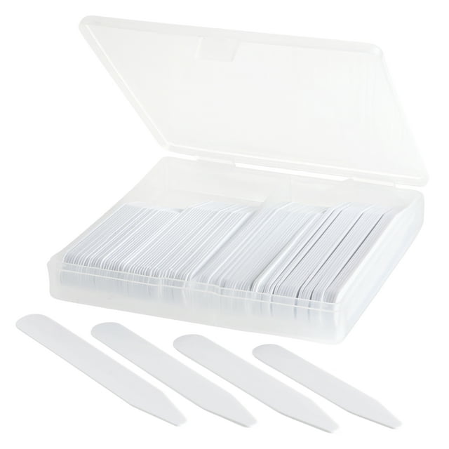"Mench Super Stays: 100-Piece Set of Sturdy Collar Stays for Men's Dress Shirts (2.2"", 2.5"", 2 ...