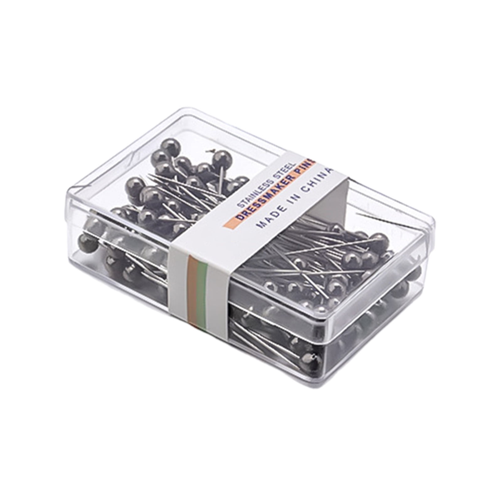 100-Piece Sewing Pin Kit with Pearlized Heads for Fabric and Quilting ...