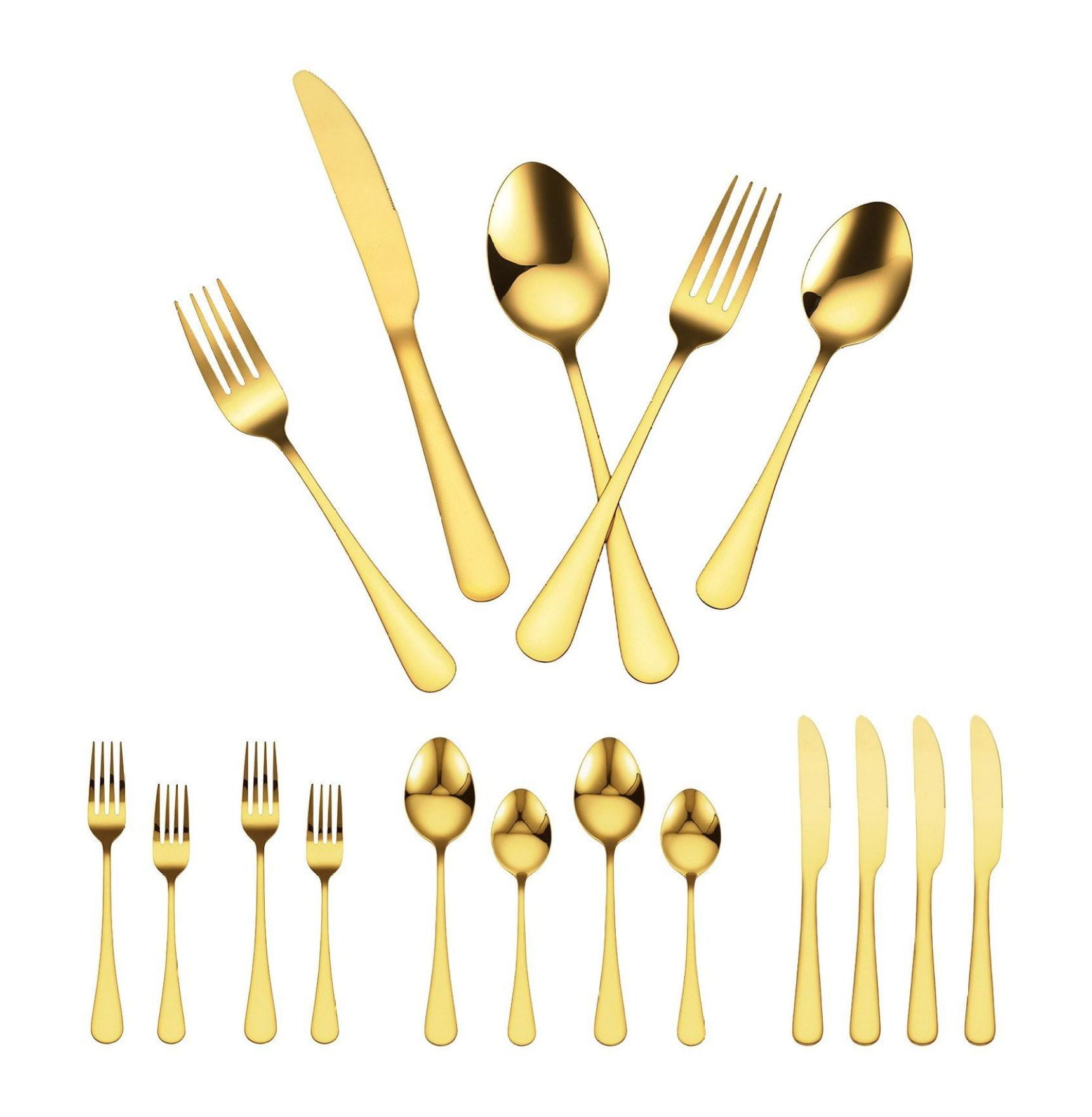 100-Piece Stainless Steel Silverware Set - Flatware Utensils for 20 ...