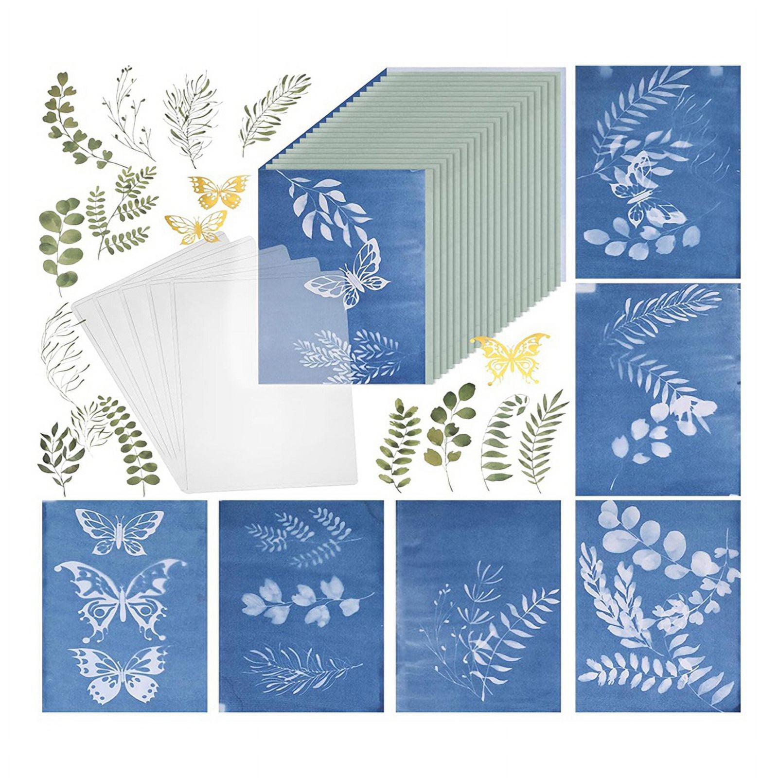 100 Piece Teal Paper Sun Printable Paper Kit with 10 Clear Plastic ...