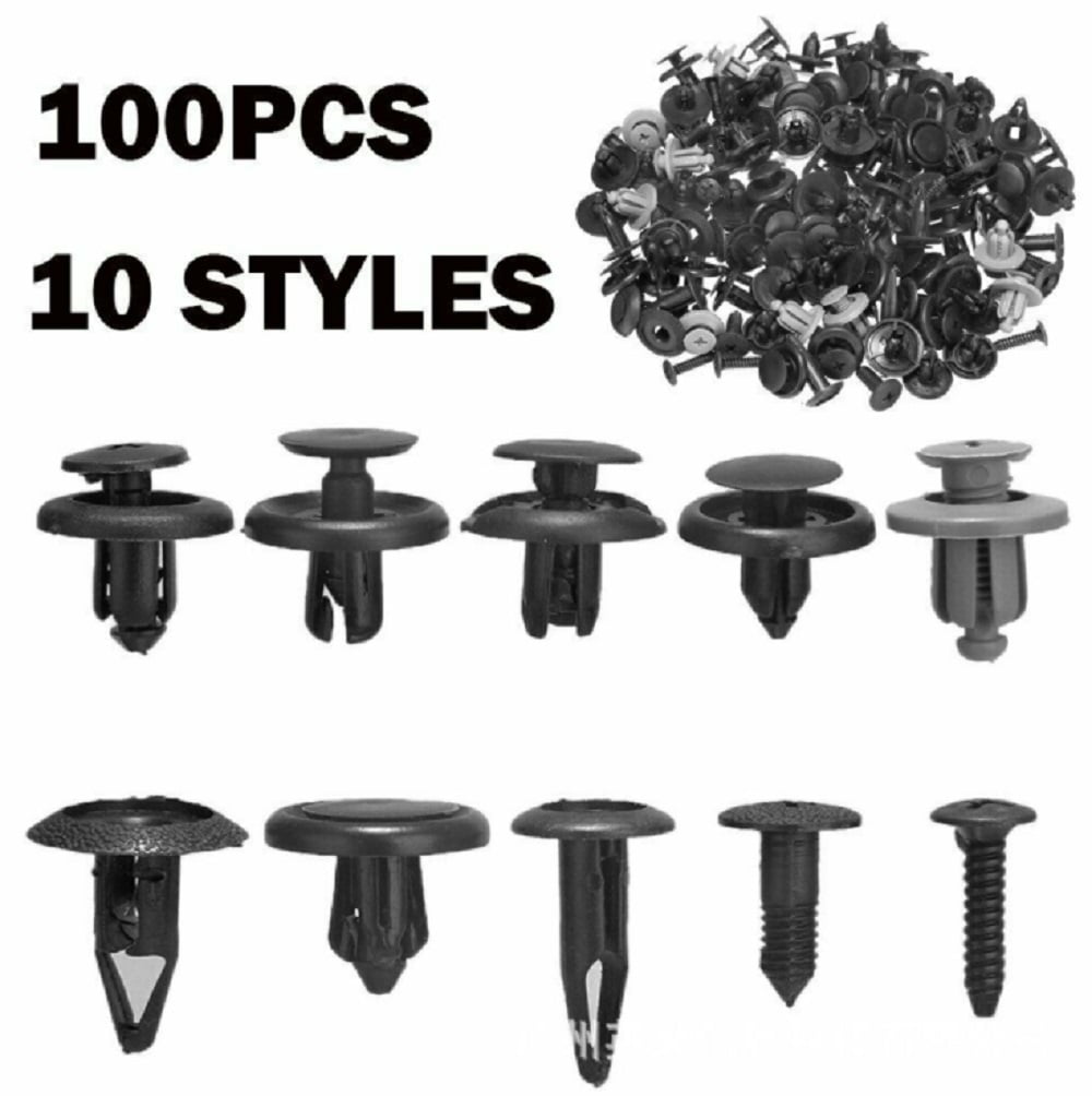 100-Piece Trunk Screw Rivets Set - Durable Auto Plastic Fastener Clips ...