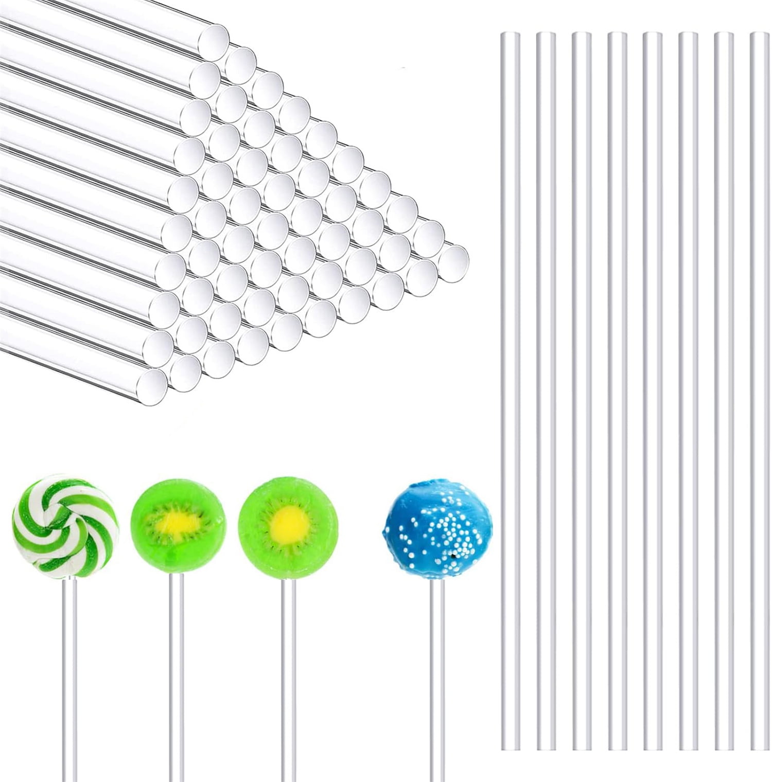 100 Pieces 10 Inch Clear Acrylic Rods for DIY Crafts,Bexikou 1/8 Inch ...