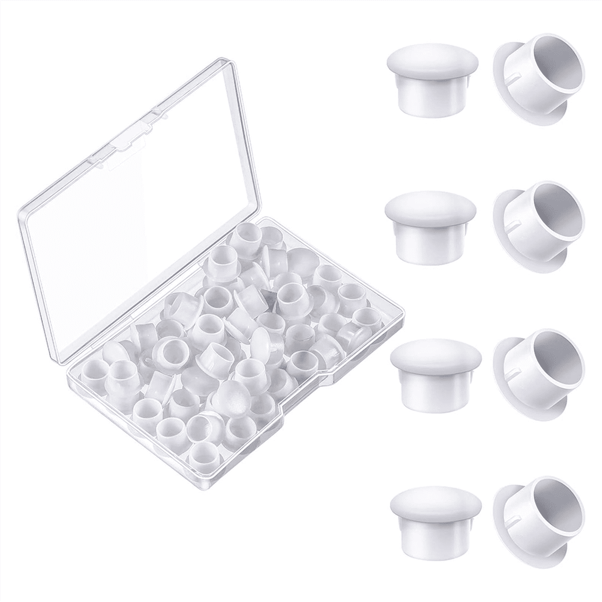 100 Pieces 10mm (3/8 Inch) Plastic Plugs for Hole Plugs Screw Hole ...