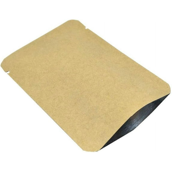 100 Pieces 3.5x5.1 inch (Usable Size 3.1x4.7 inch) Kraft Paper Open Top ...