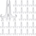 100 Pieces 3 Inch Clear Plastic Easel Stands Mini Acrylic Plate Stand ...