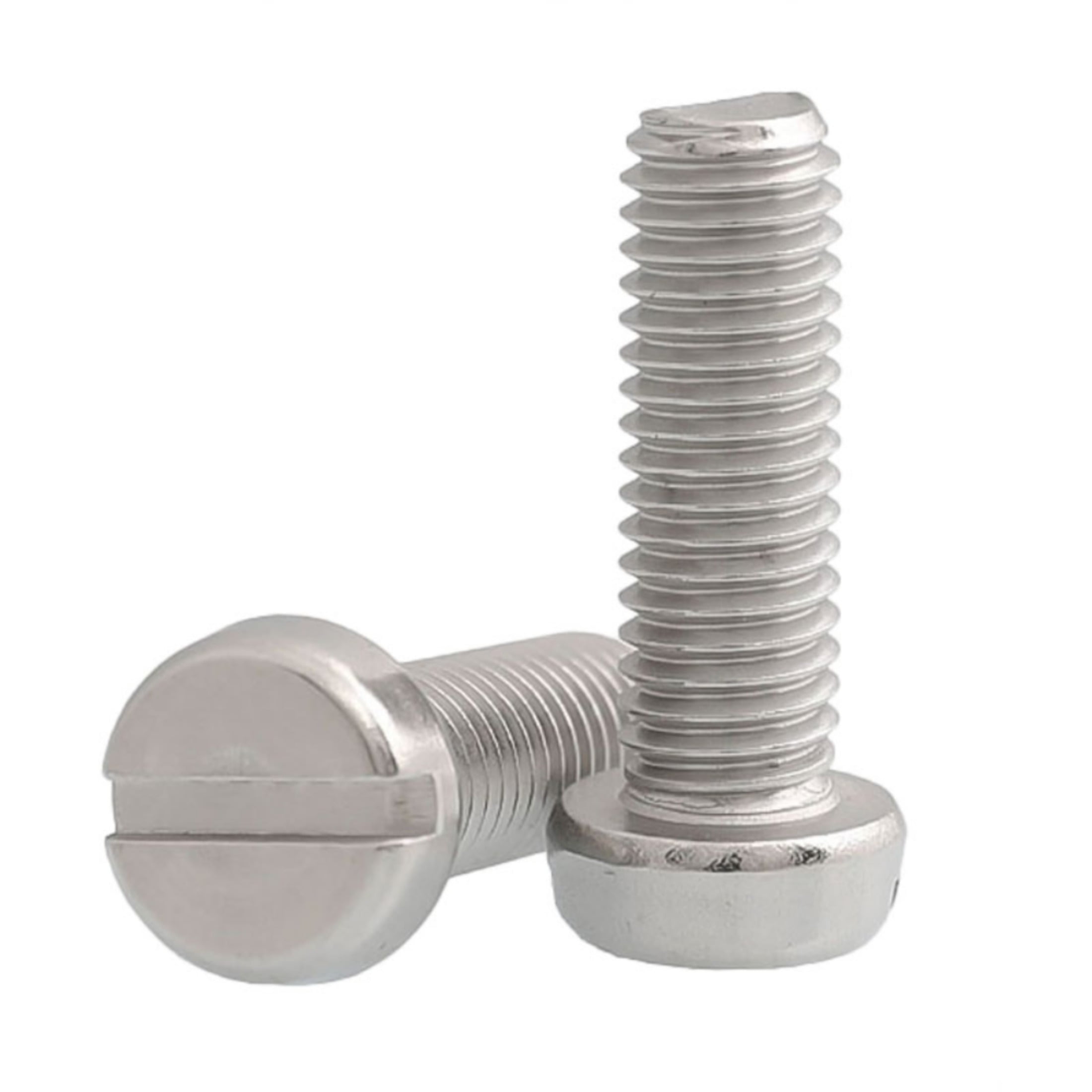 (100 Pieces) 304 Stainless Steel Slotted Cylinder Head Slotted Screws ...