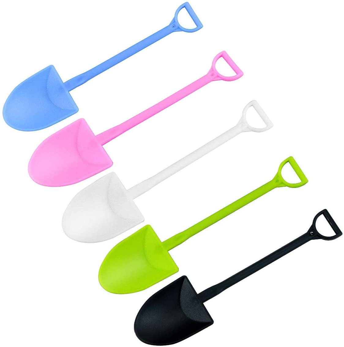 100 Pieces 4.8 Inch Colorful Mini Scoops Disposable Plastic Ice Cream ...