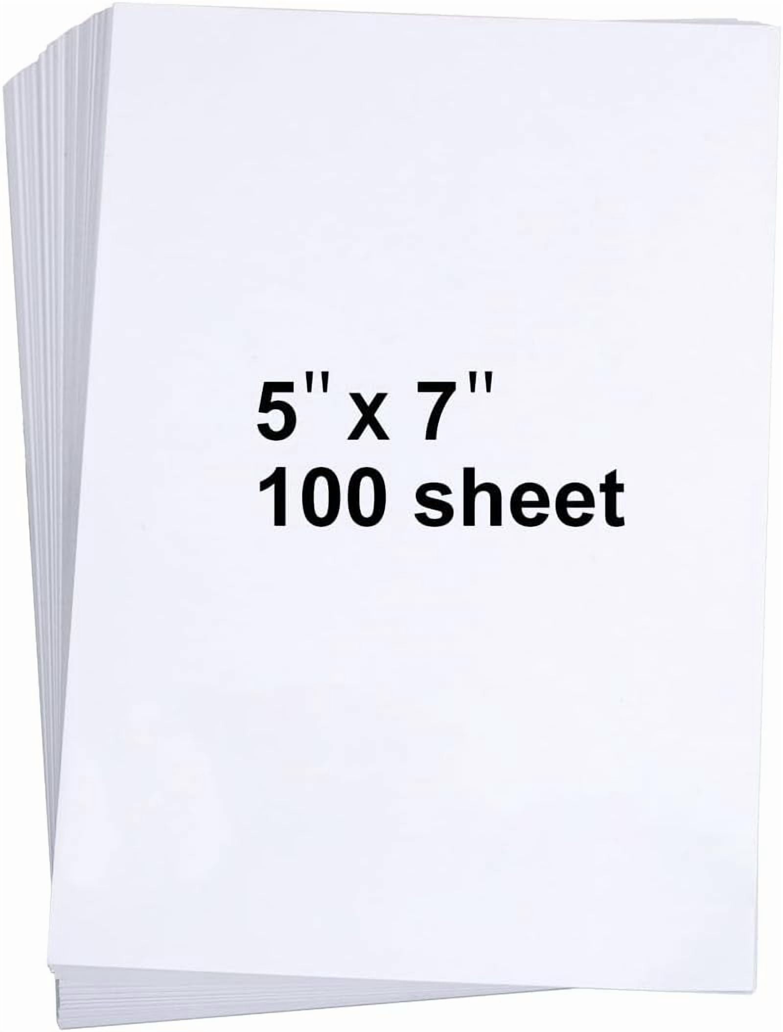 100 Pieces 5" x 7" White Cardstock, Heavyweight Cardstock Sheets Blank ...