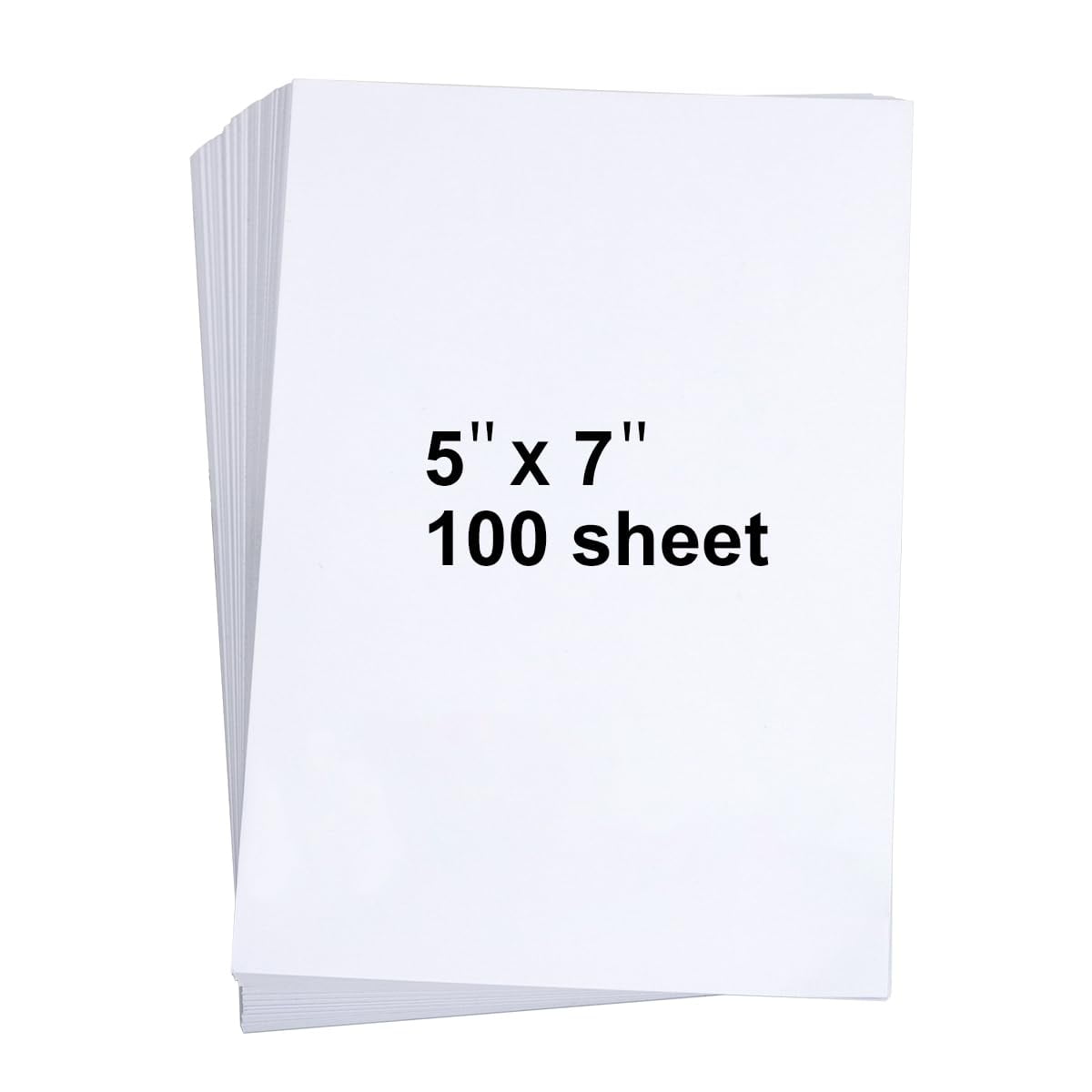 100 Pieces 5" x TSF6 7" White Cardstock, Heavyweight Cardstock Sheets Blank Invitation Paper ...