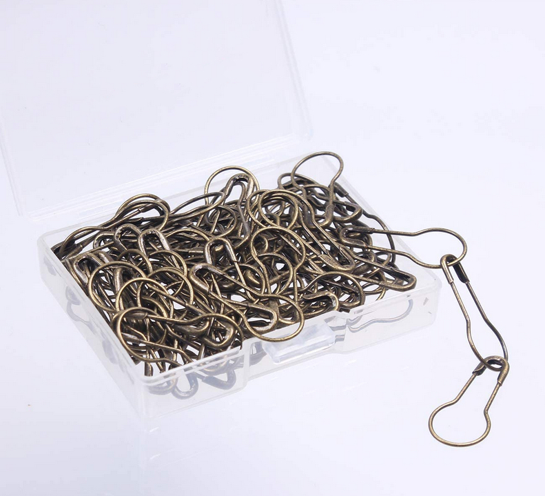 100 Pieces 7/8 Inch Safety Bulb Pins Metal Safety Pins for Knitting ...
