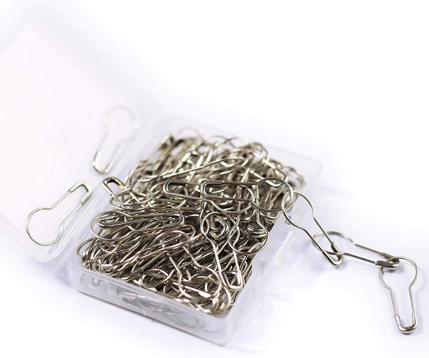 100 Pieces 7/8 Inch Safety Bulb Pins Metal Safety Pins for Knitting Stitch Markers, Knitting ...