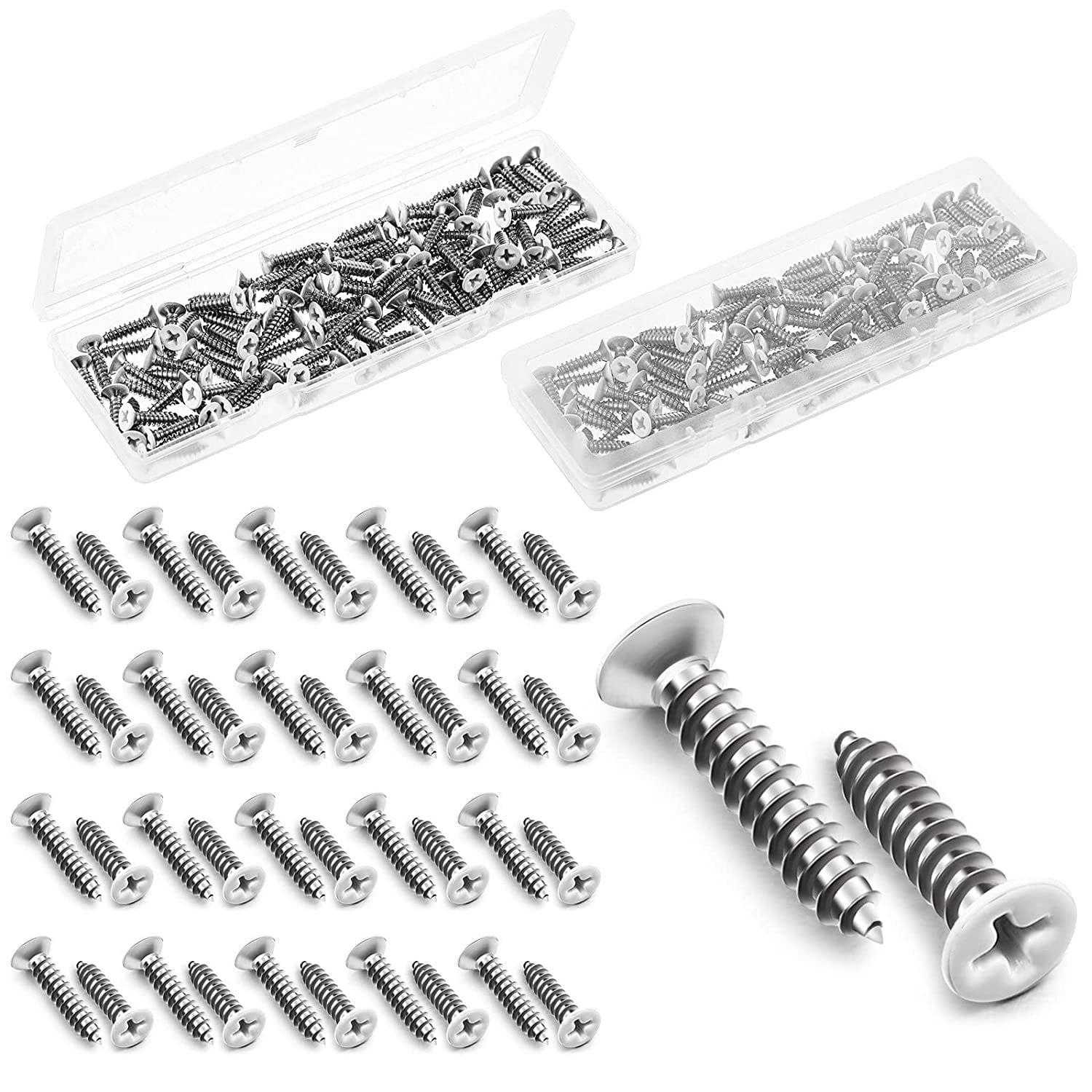 100 Pieces #8 White Screws Wall Plate Screws Painted Antique White ...