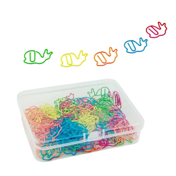 100 Pieces Artistic Snail Shaped Paper Clips Metal Materials 5 Mixed ...
