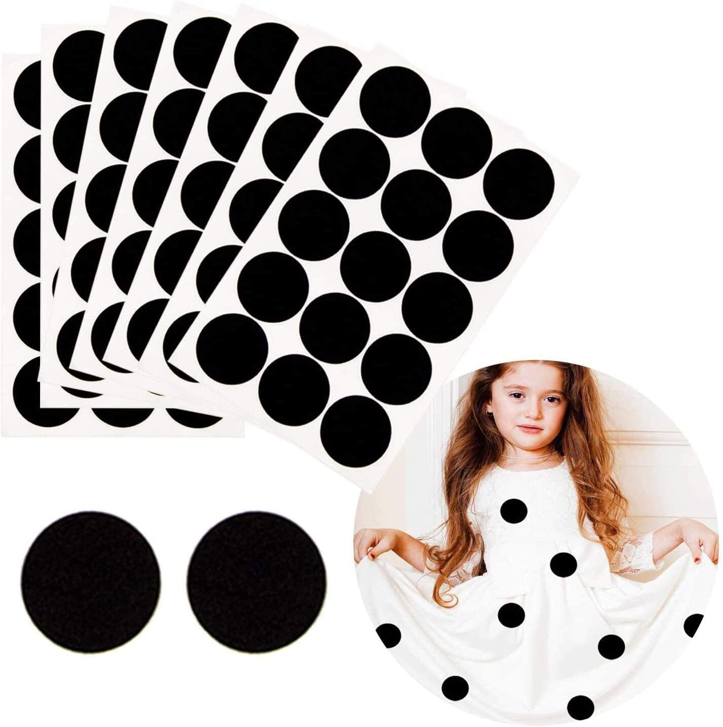 100+ Pieces Black Adhesive Felt Circles, Black Self-Adhesive Felt ...