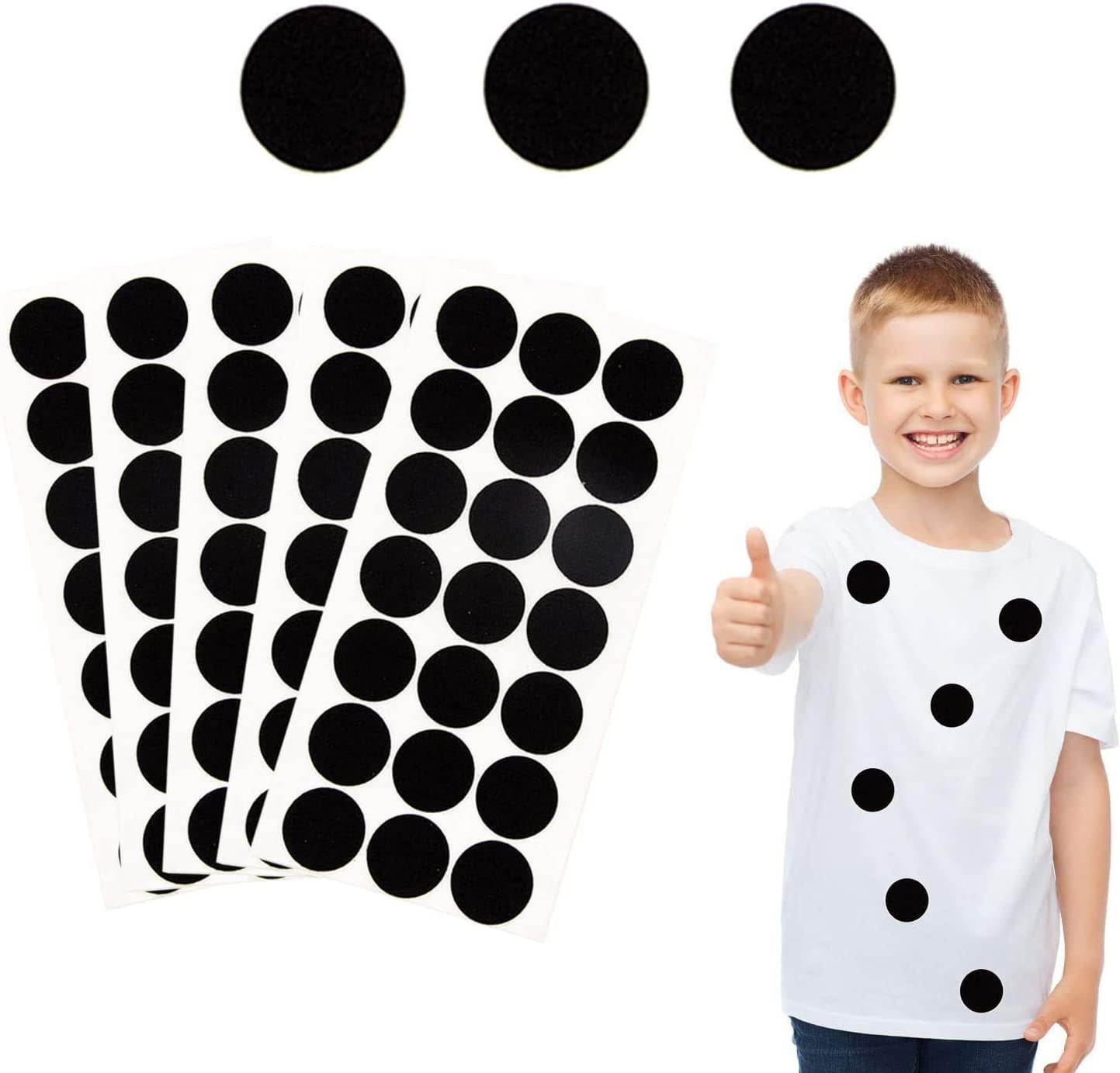 100+ Pieces Black Adhesive Felt Circles, Black Self-Adhesive Felt ...