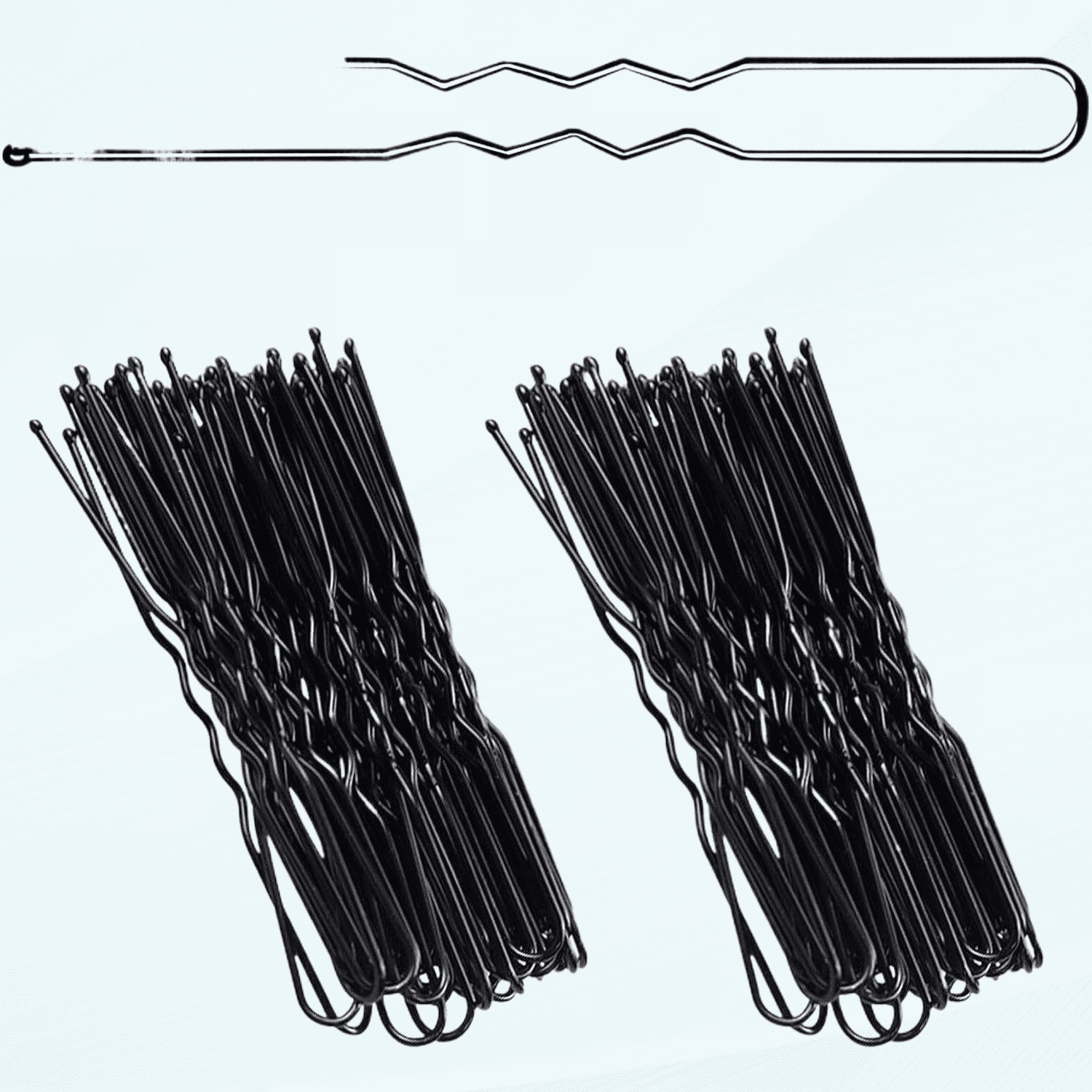 100 Pieces Black Hair Pins Bobby Pins, 6CM U shape Hair Bun Pins Clips ...
