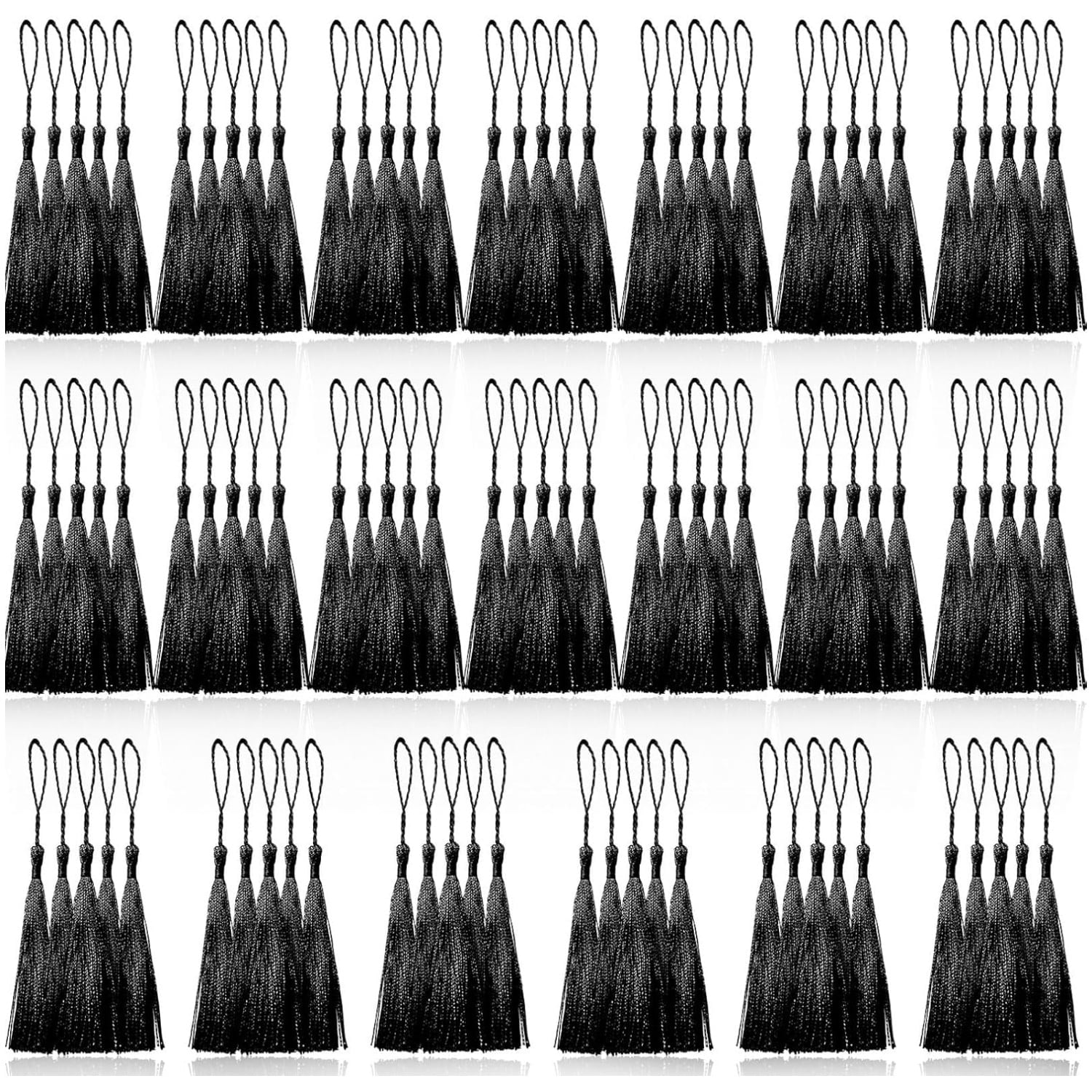 100 Pieces Bookmark Tassels,Handmade Silky Tassels,Soft Mini Tassels ...