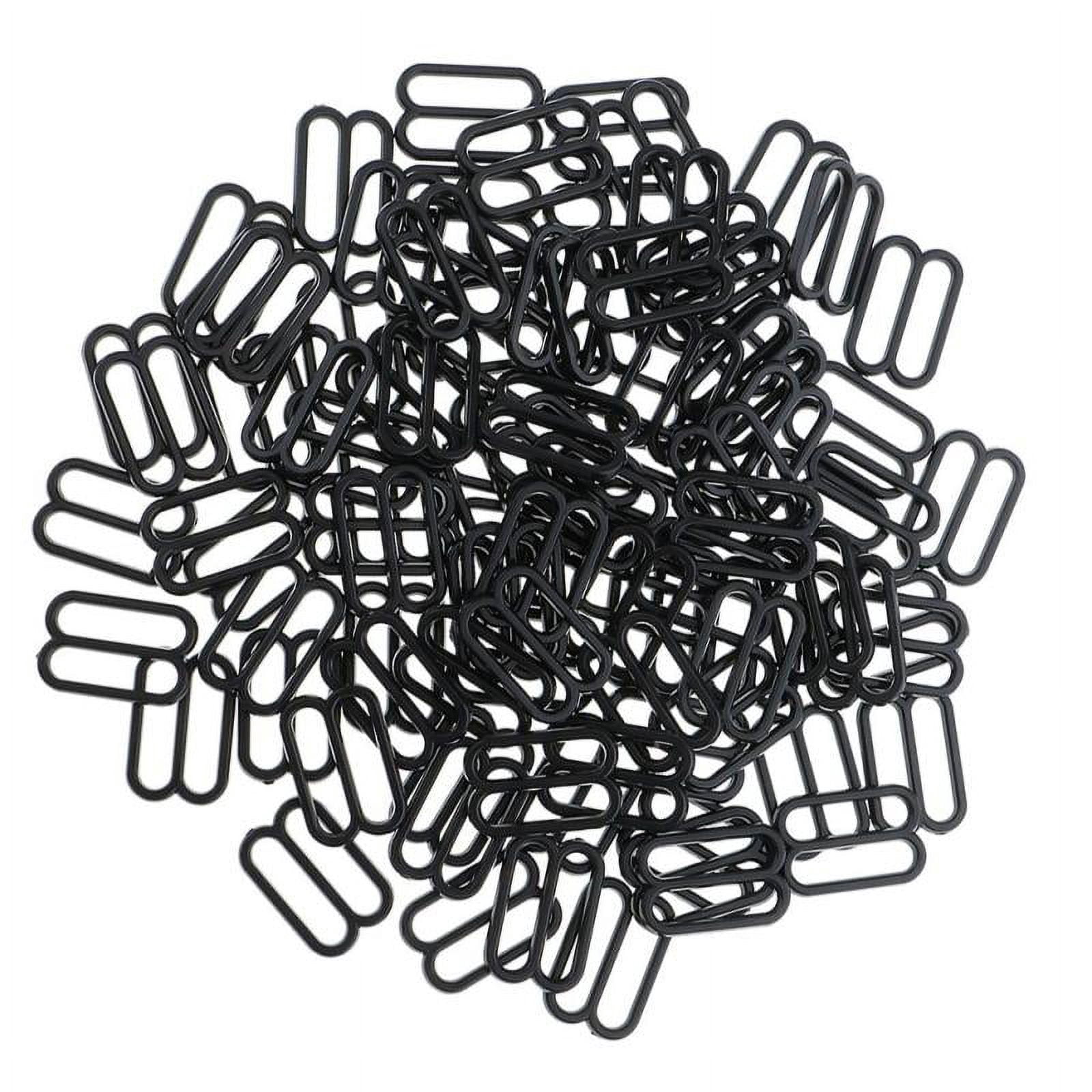 100 Pieces Bra Strap Adjustment Adjuster Lingerie Slider Buckle Hooks ...