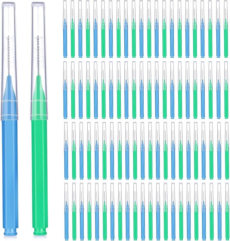 100 Pieces Braces Brush for Cleaner Interdental Brush Toothpick Dental ...