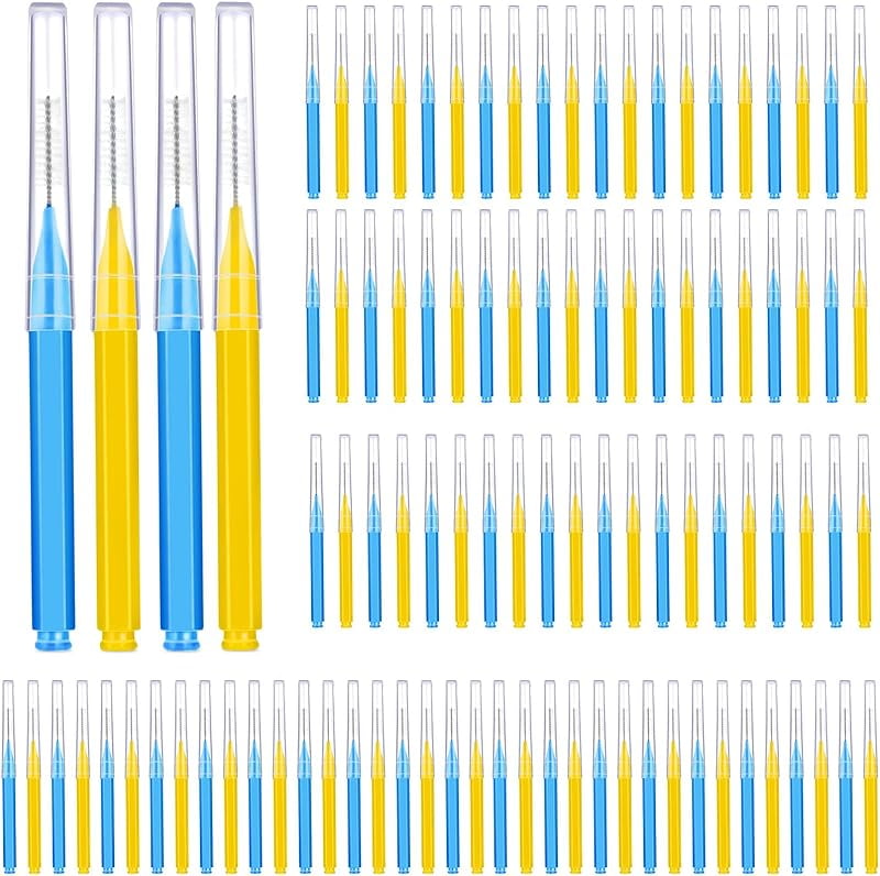100 Pieces Braces Brush for Cleaner Interdental Brush Toothpick Dental ...