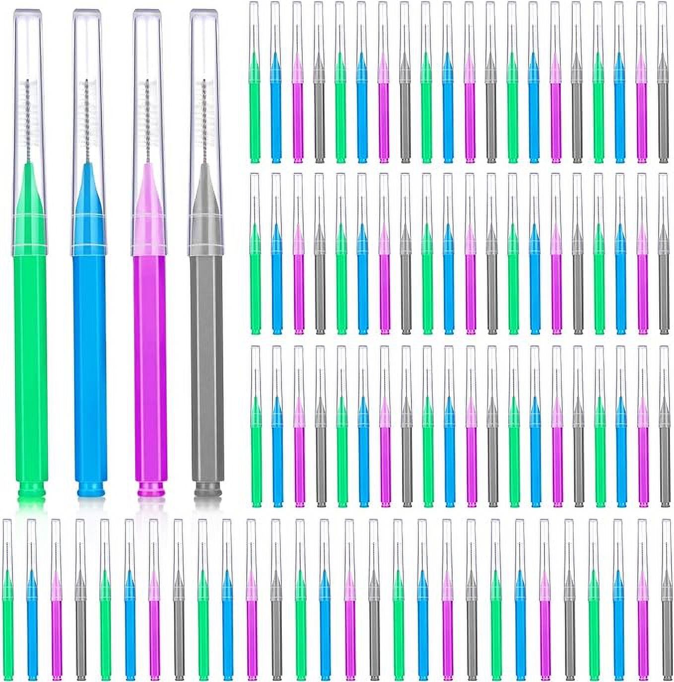 100 Pieces Braces Brush for Cleaner Interdental Brush Toothpick Dental ...