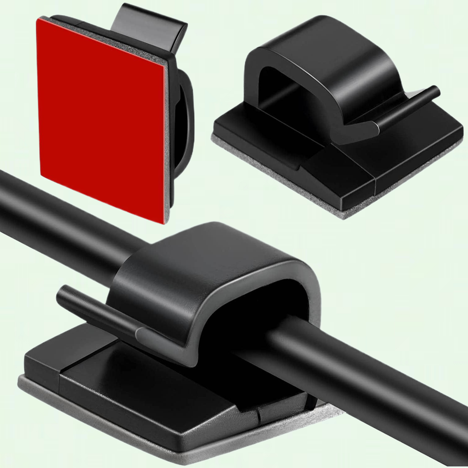 100 Pieces Cable Clips Outdoor Light Clips, Self Adhesive Wire Clips ...