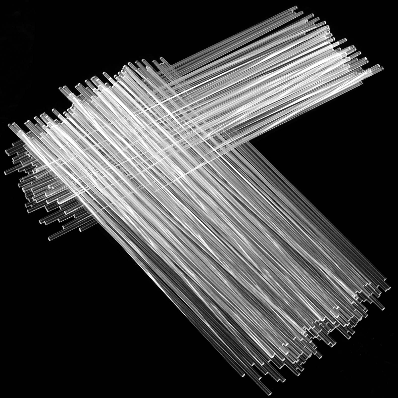 100 Pieces Clear Acrylic Rods 1/8 Inch Diameter x 10in Acrylic Dowel ...