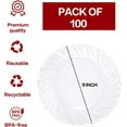 100 Pieces Clear Plastic Plates - 9 Inch Clear Disposable Plates ...