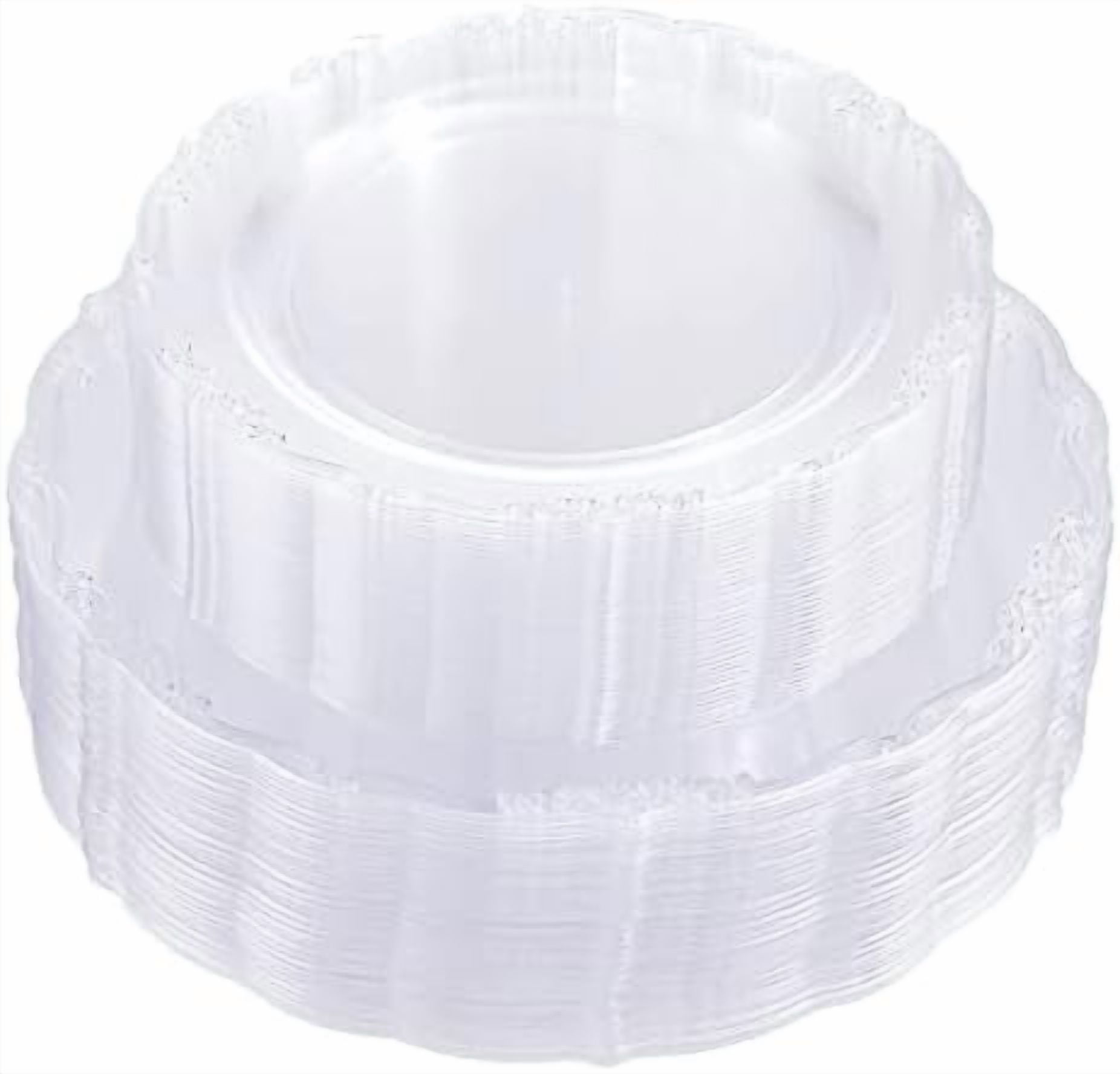 100 Pieces Clear Plastic Plates - Clear Disposable Plates - Premium ...