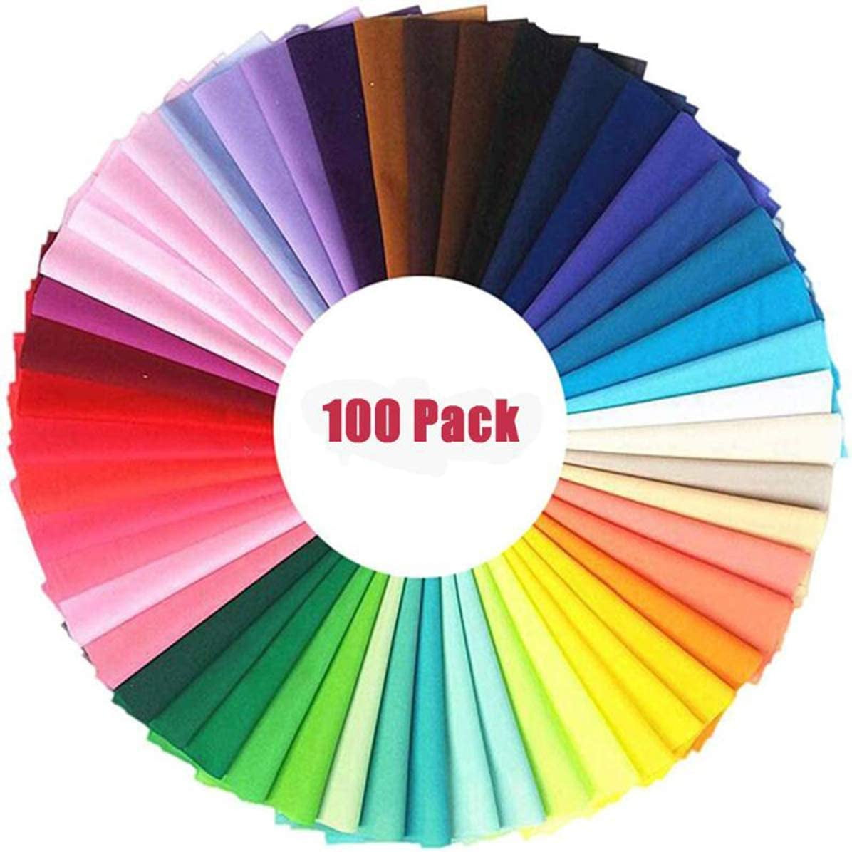 100 Pieces Cotton Fabric Multi-Colors Fabric Patchwork Fabric Bundles ...