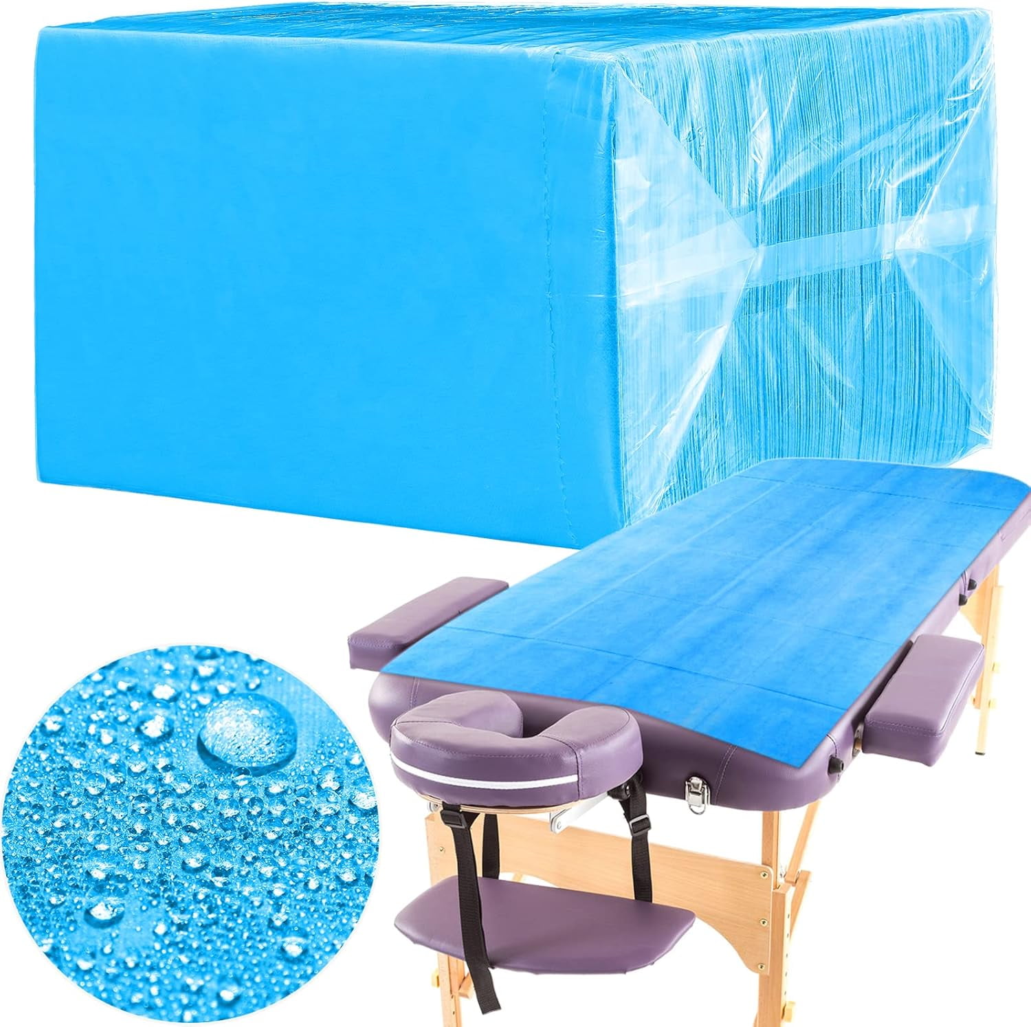 100 Pieces Disposable Bed Sheets Non-woven Spa Fabric Sheets Waterproof ...