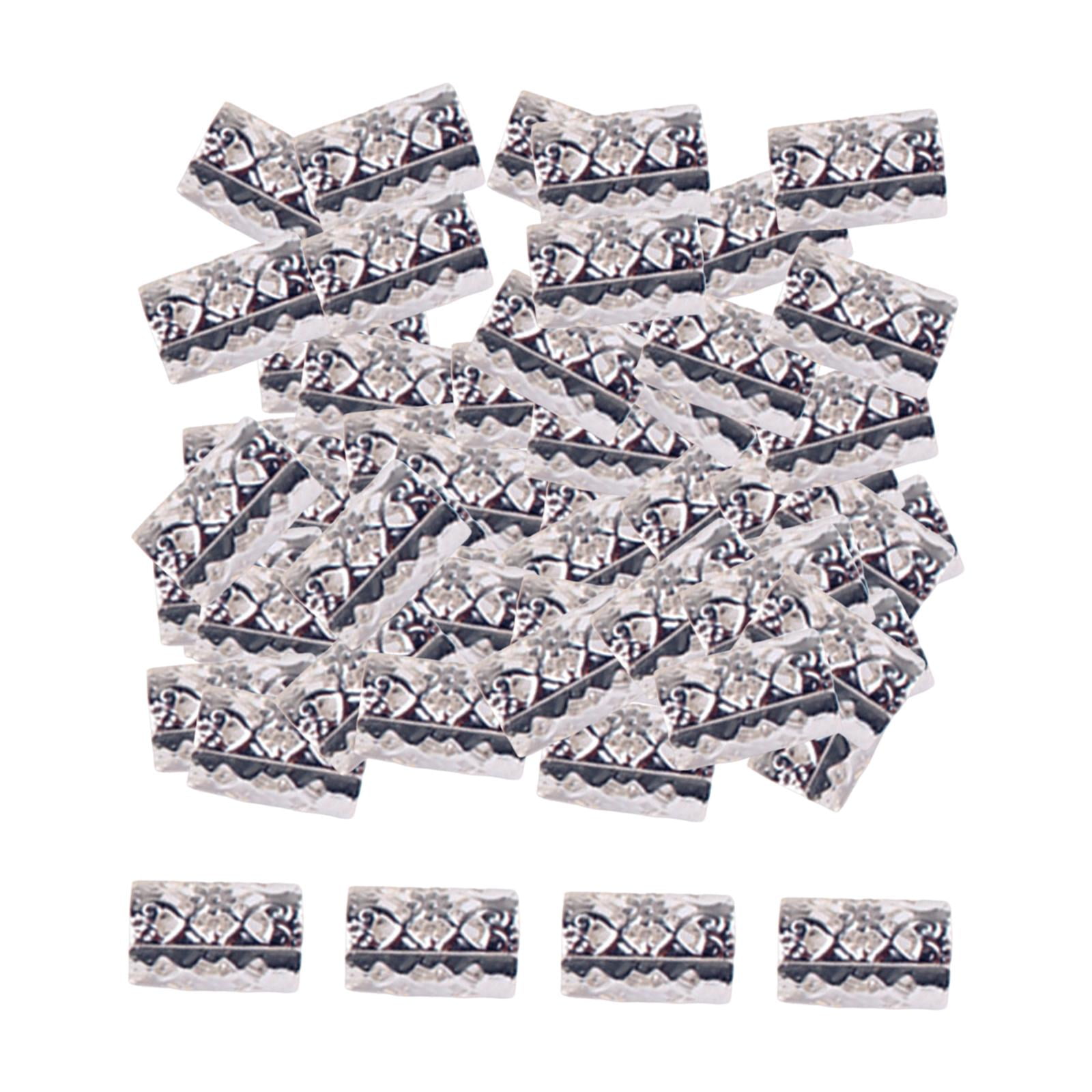 100 Pieces Dreadlocks Beads Rings Metal Cuffs Opening Dread Locks Hair ...