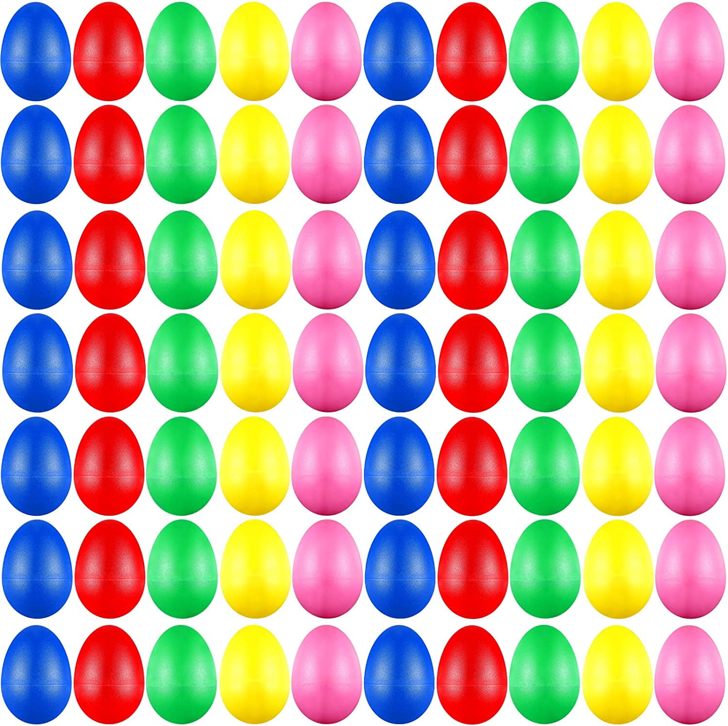 100 Pieces Egg Shakers Musical Instruments Percussion Maracas Egg for ...