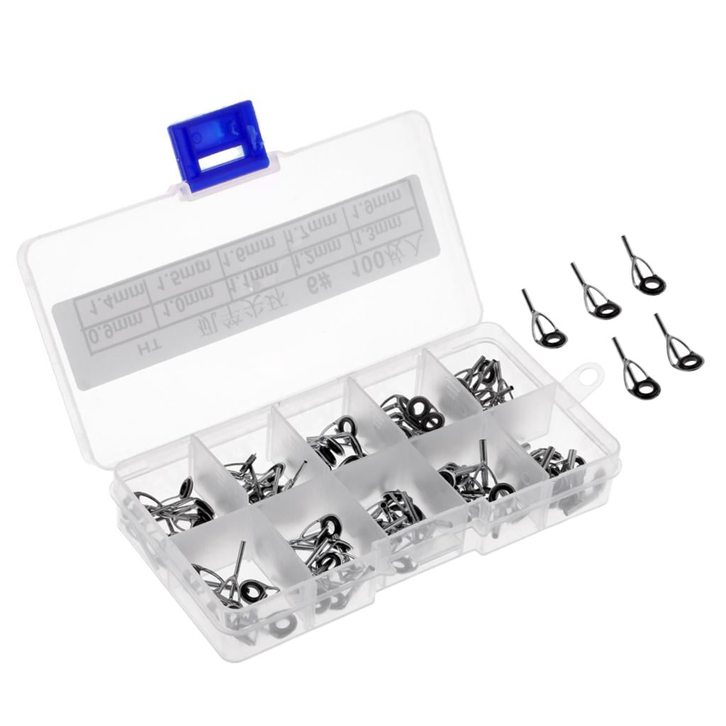 100 Pieces Fishing Rod s Rings Post Repair Kit Rod Construction 100pcs ...