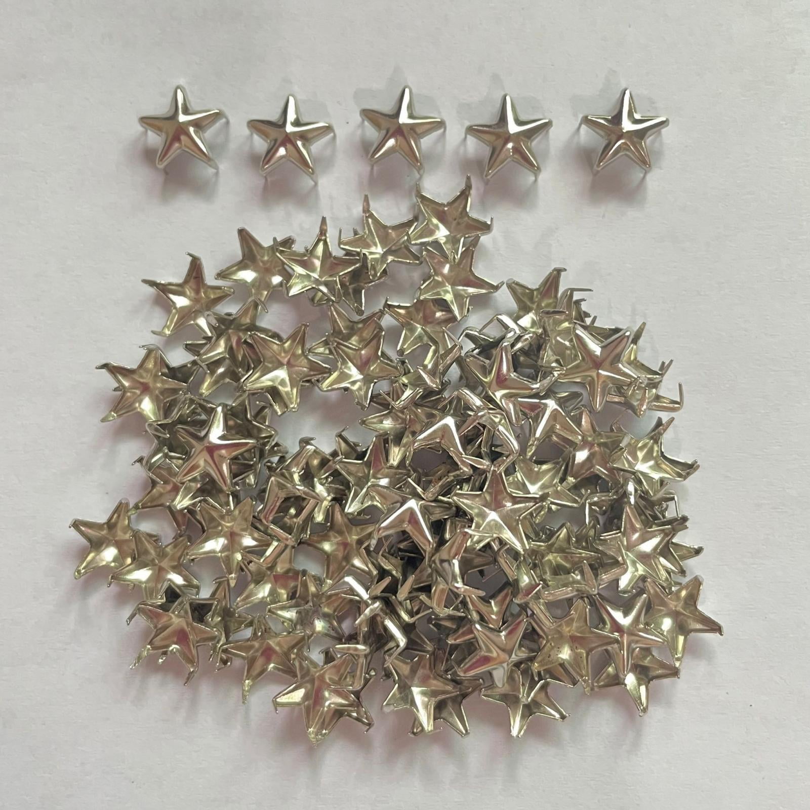 100 Pieces Five Pointed Star Rivets Claw Studs 10mm Fashionable Durable ...