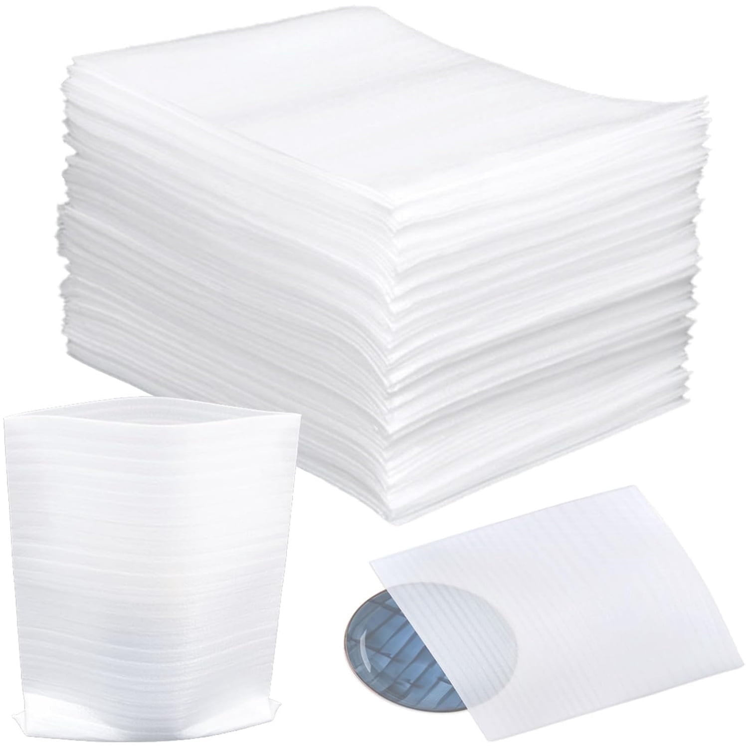 100 Pieces Foam Wrap Pouches,Foam Cushion Pouch,Foam Pouches Bulk,Foam ...