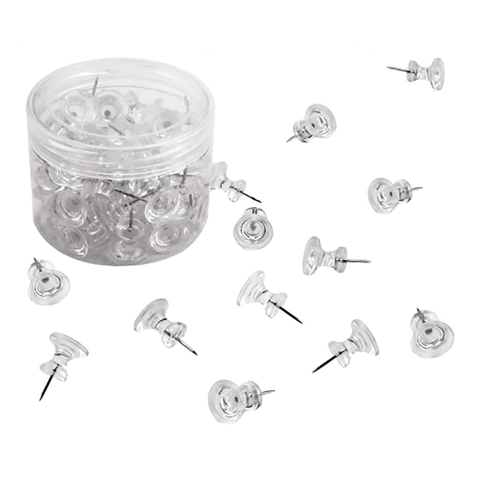 100 Pieces Giant Large Push Pins Standard Thumb Tacks Steel Point And ...