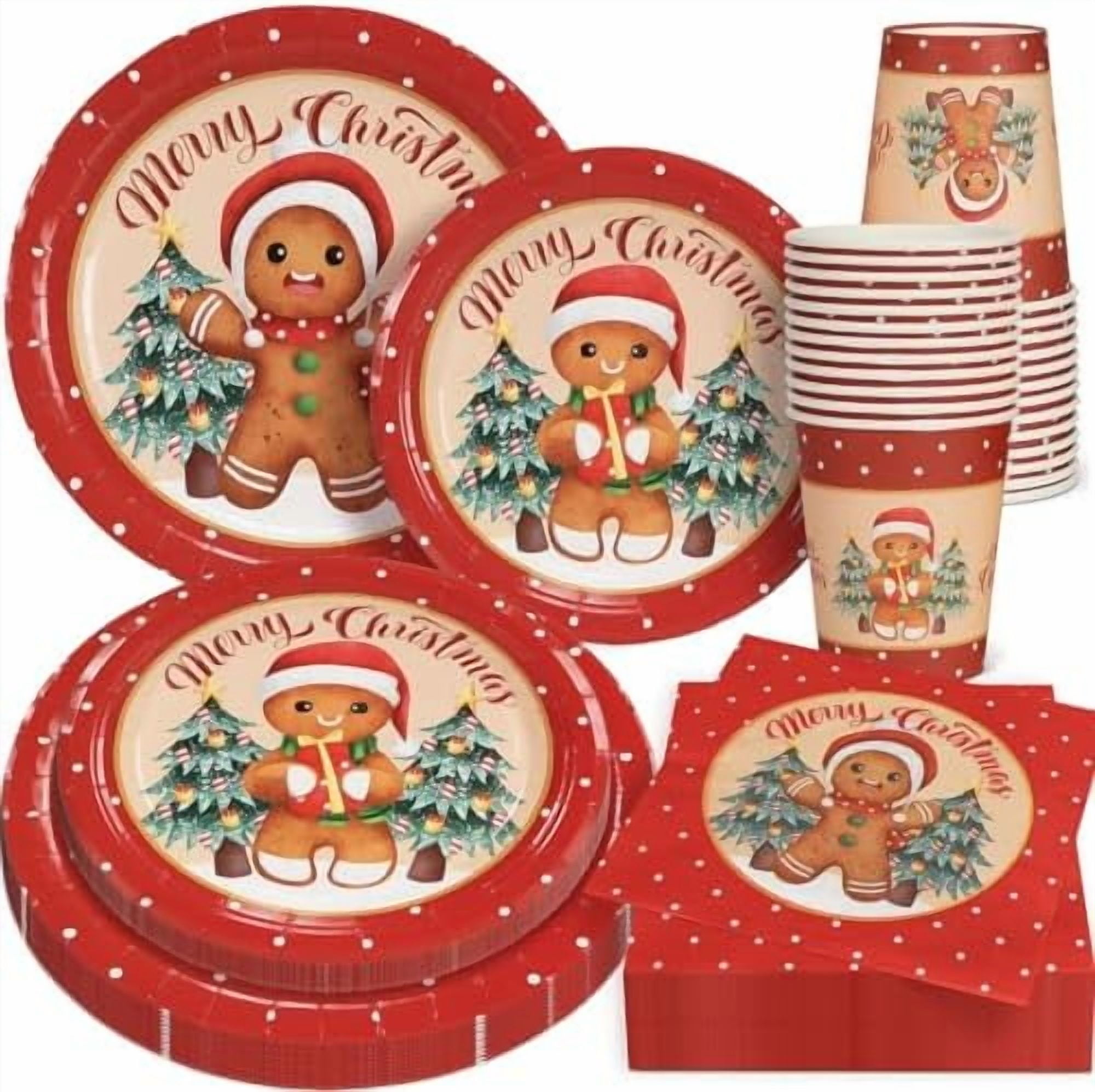 100 Pieces Gingerbread Christmas Decorations Set Serves 25 Christmas ...