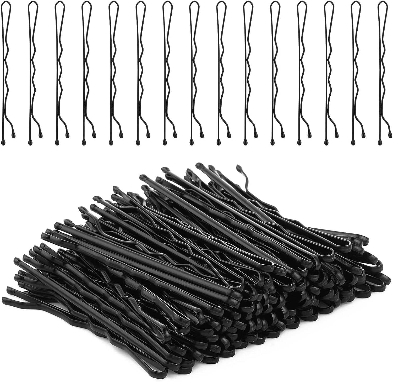 100 Pieces Hair Pins, Hairpin Black Secure Hold U Shaped French Pins ...