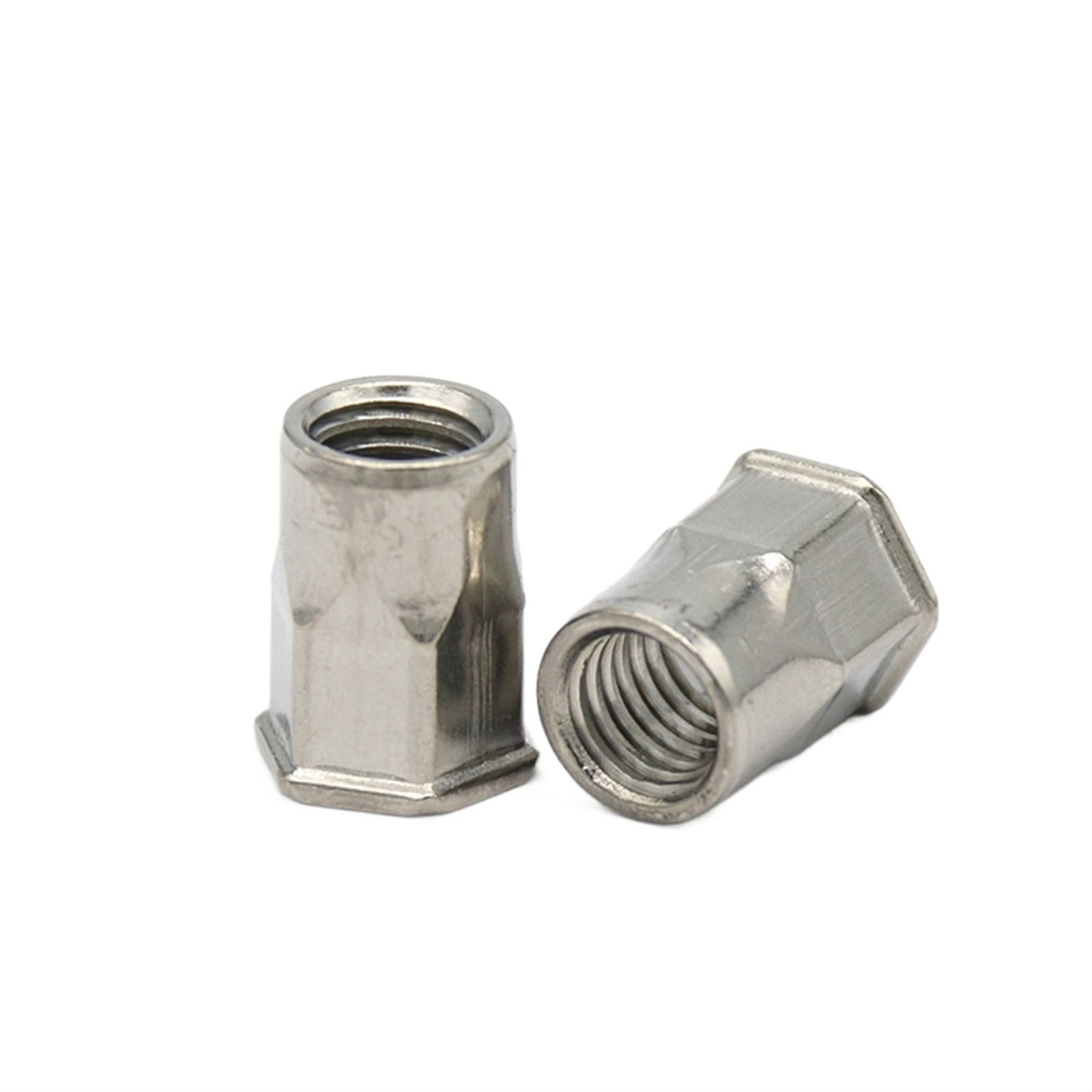 100 Pieces Half Hexagon Flat Head Thread Insert Open Type Half Semi Hex ...