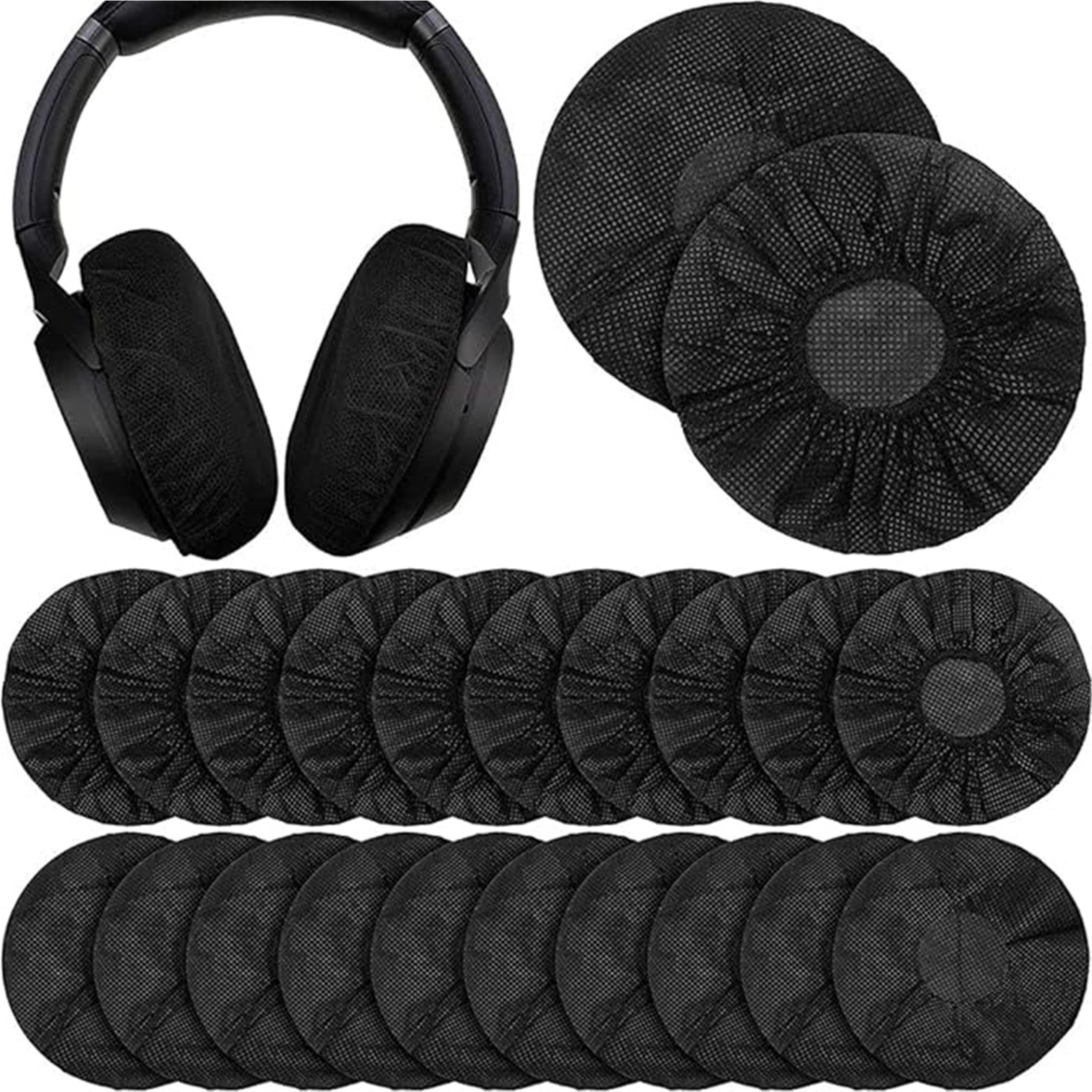 100 Pieces Headphone Covers, Ear Pads Protector, Sanitary Earcup ...