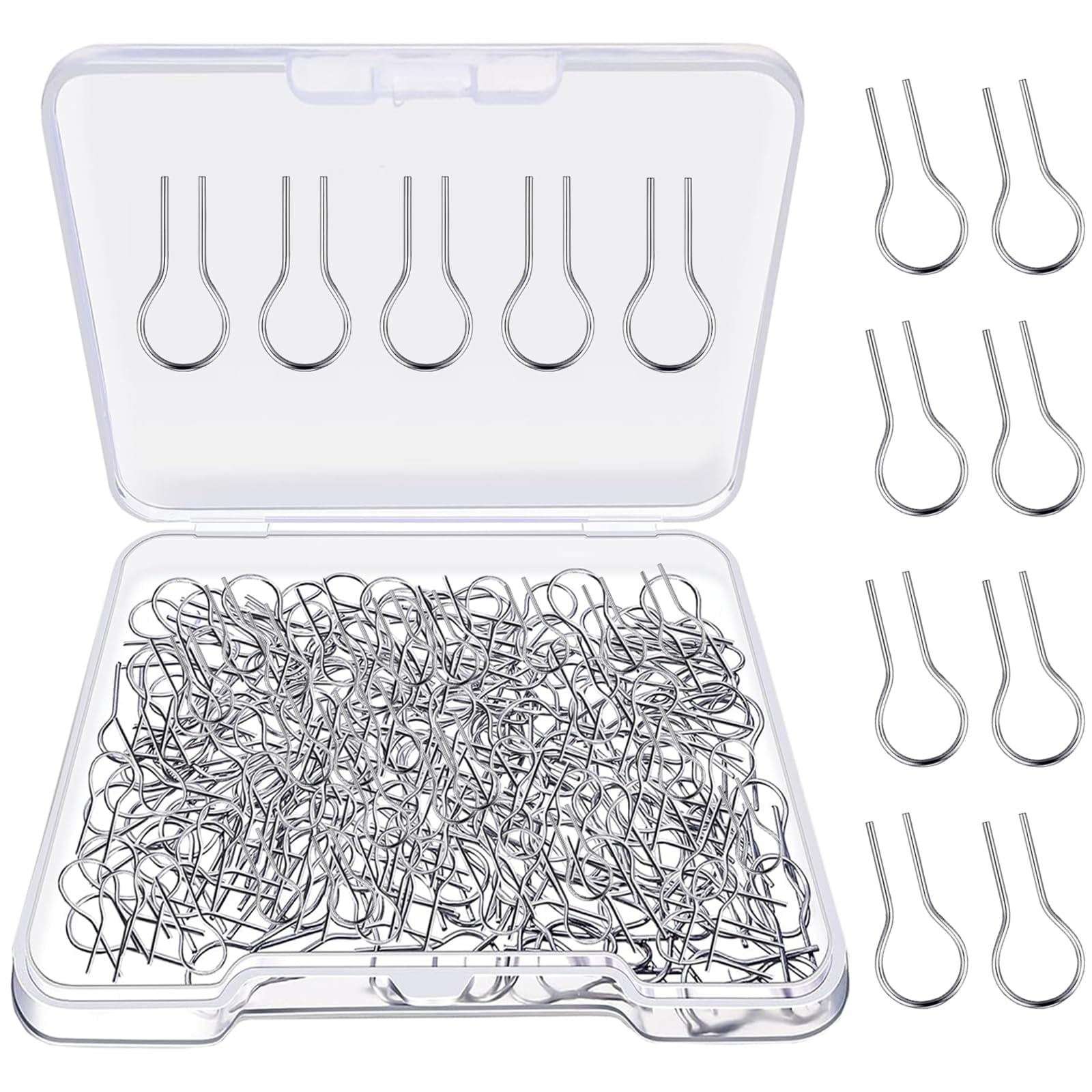 100 Pieces High Temperature Nichrome Wire Jump Rings with 1 Plastic ...